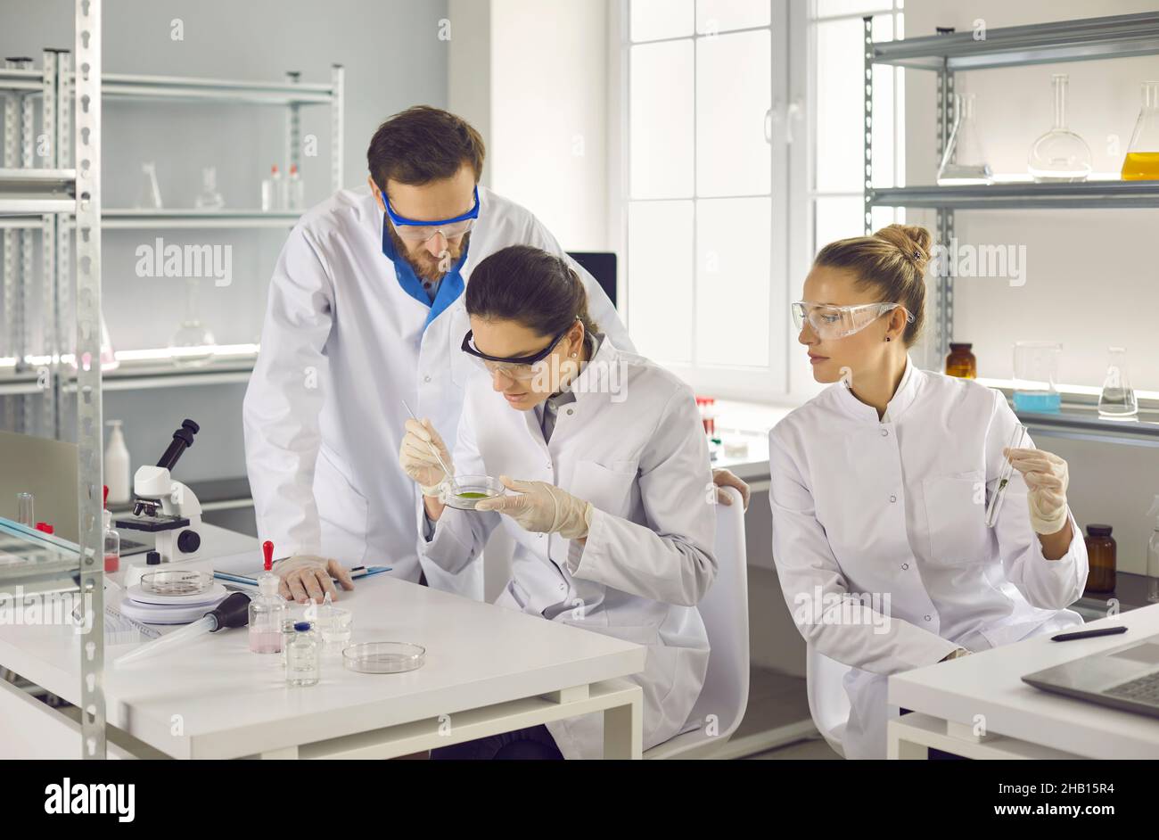 New discovery of scientists in the laboratory Stock Photo - Alamy