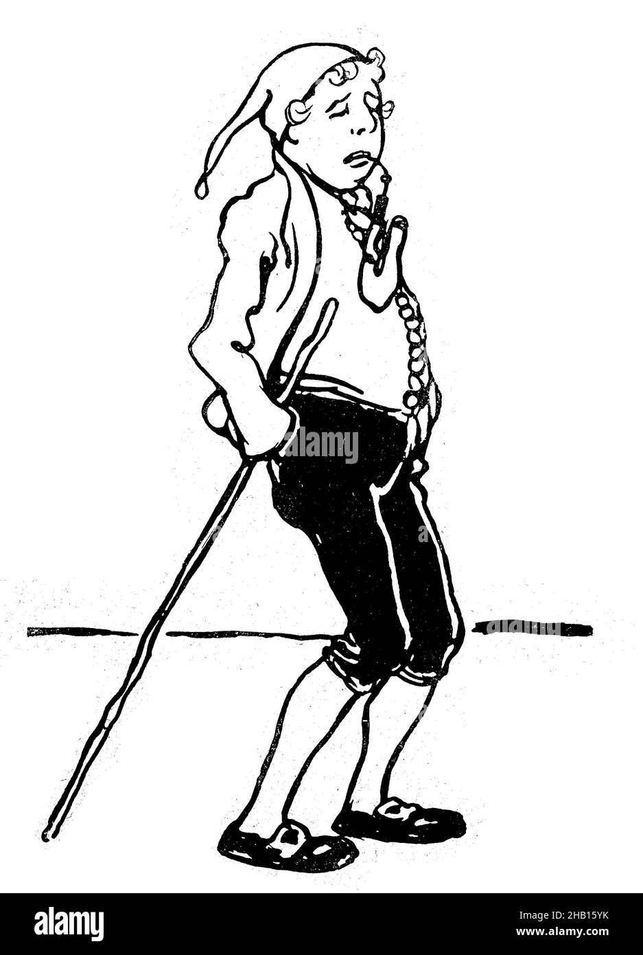 The German Michel, symbolizes the German in the 19th century / Der ...