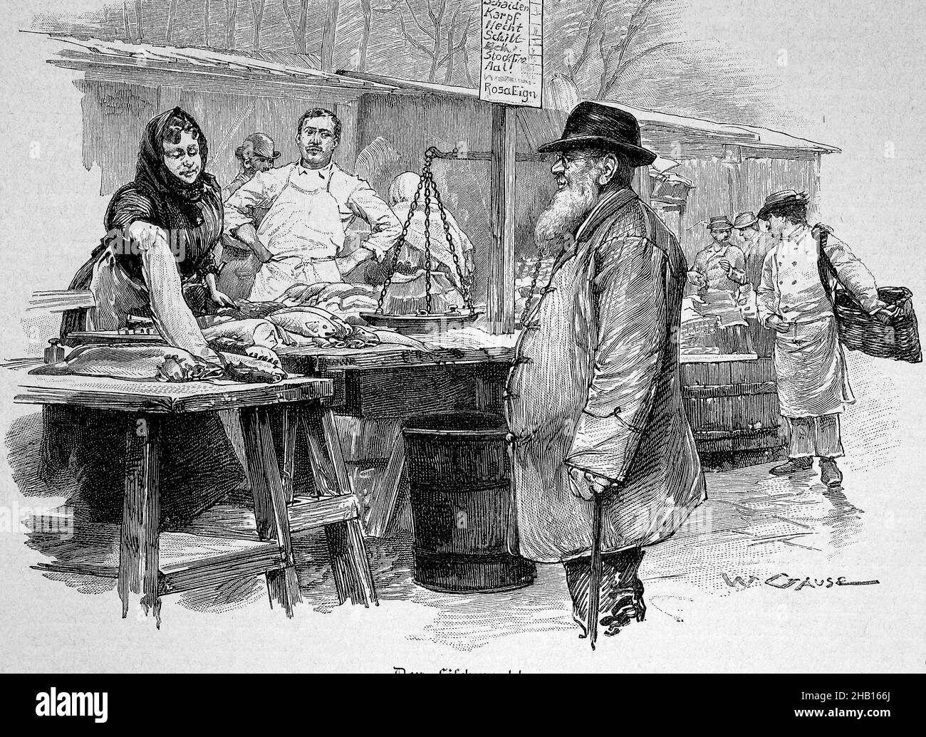 Fisch stand Black and White Stock Photos & Images - Alamy