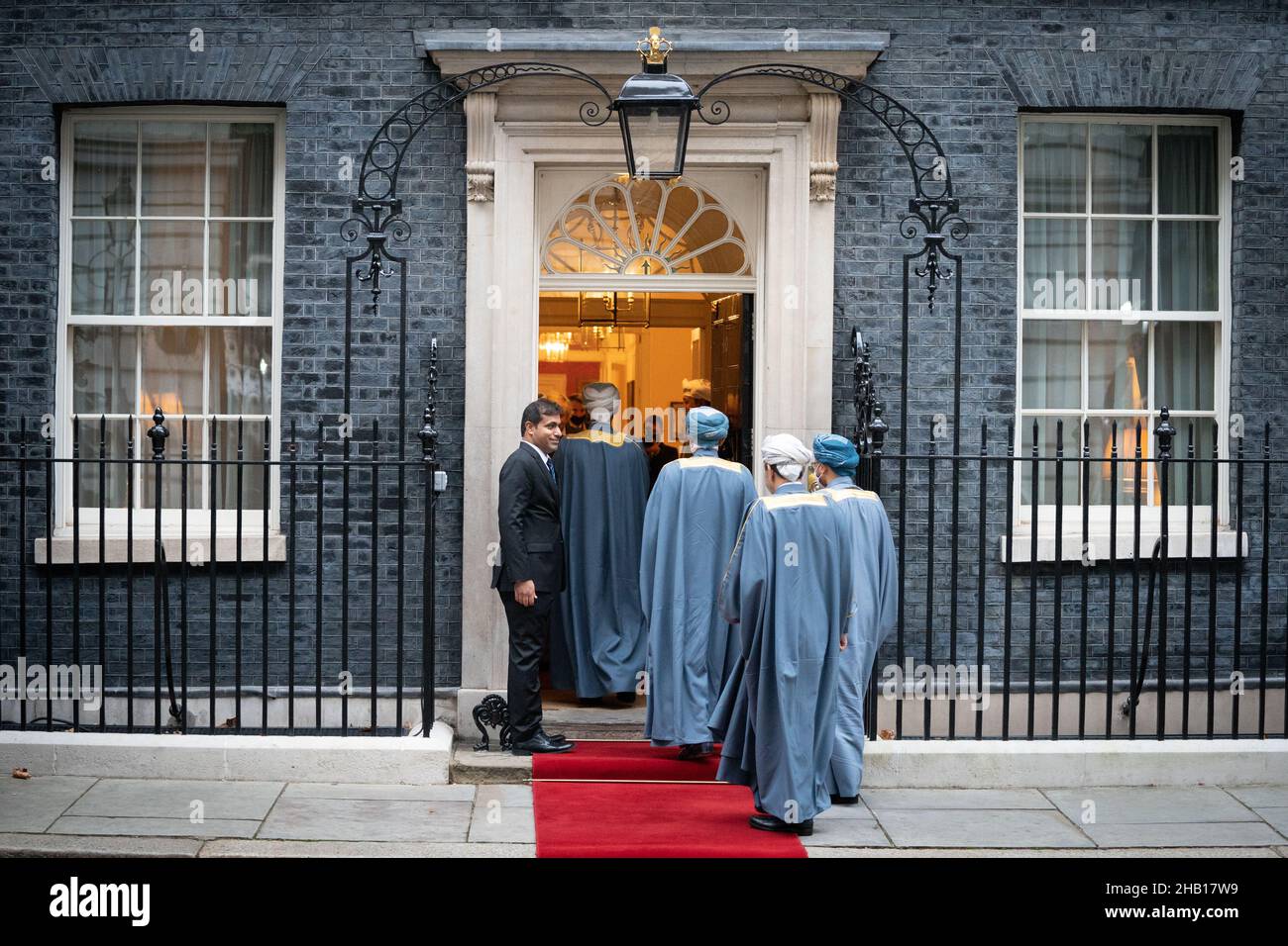 Members of the delegation of the Sultan of Oman Haitham Bin Tarik Al ...