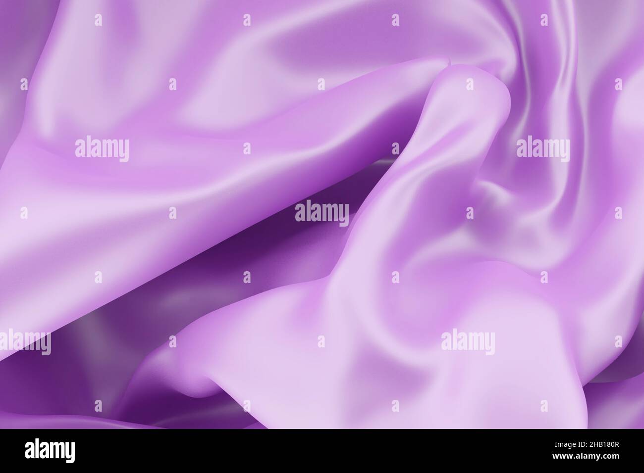 The curled fabric is violet-blue in color with large smooth folds. 3D ...