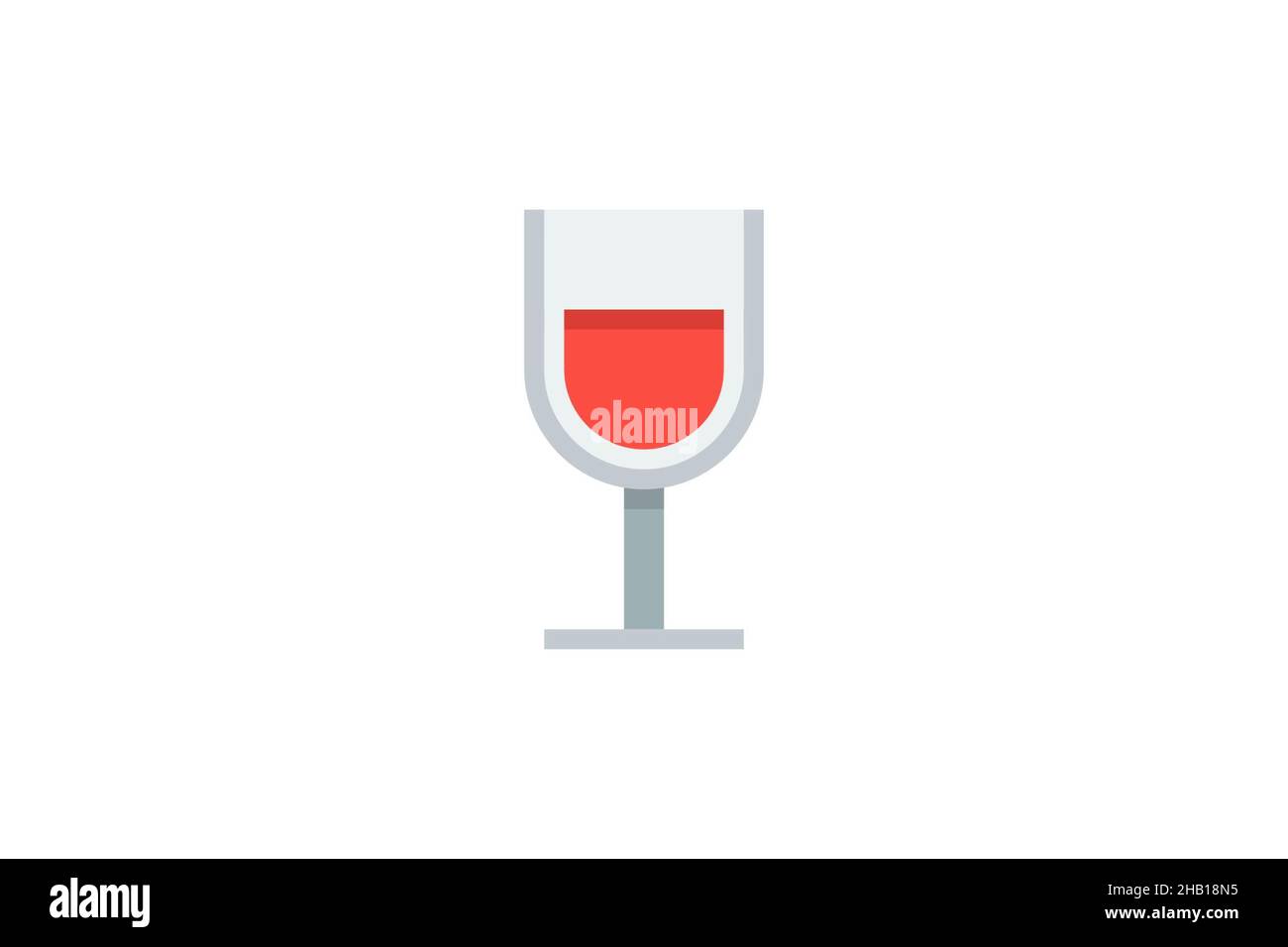 Creative design of a cup of red wine icon isolated on white color ...