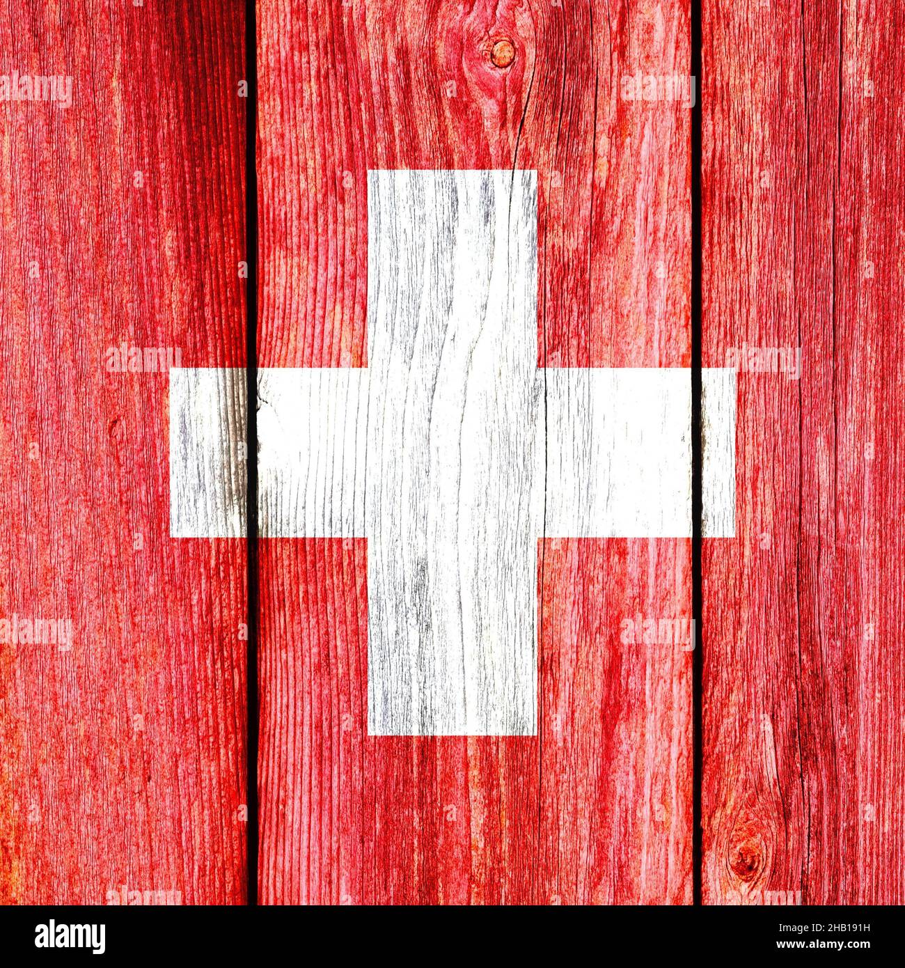 Grunge pattern of Switzerland national flag isolated on weathered ...