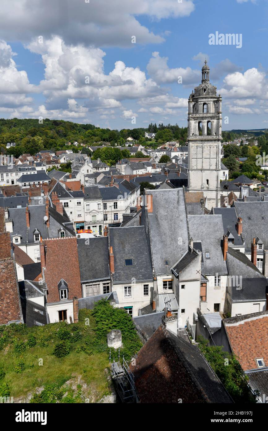 Loches (central-western France): the tower of Saint-Antoine, building ...