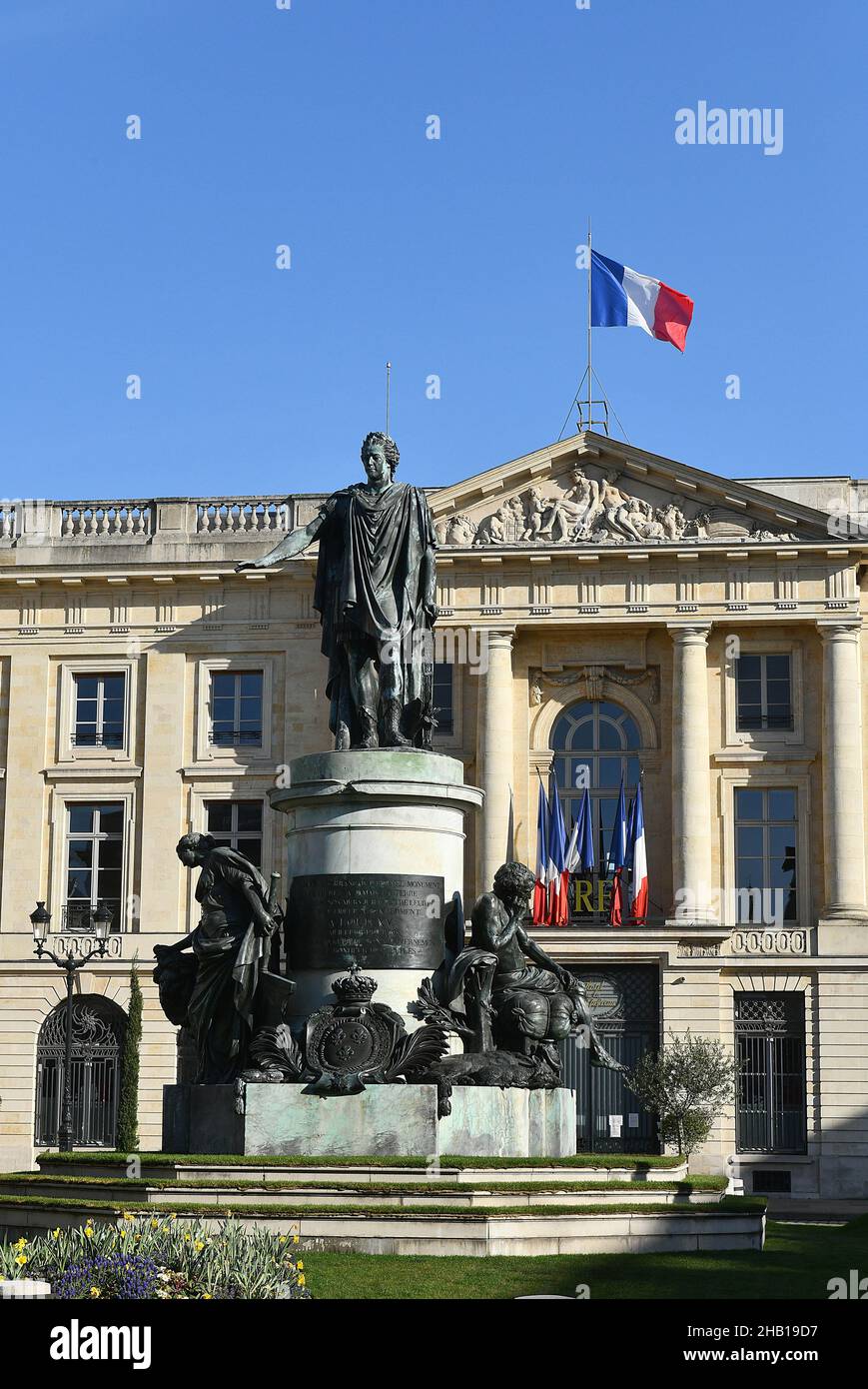 Reims (north-eastern France): "place Royale" square with the prefecture ...