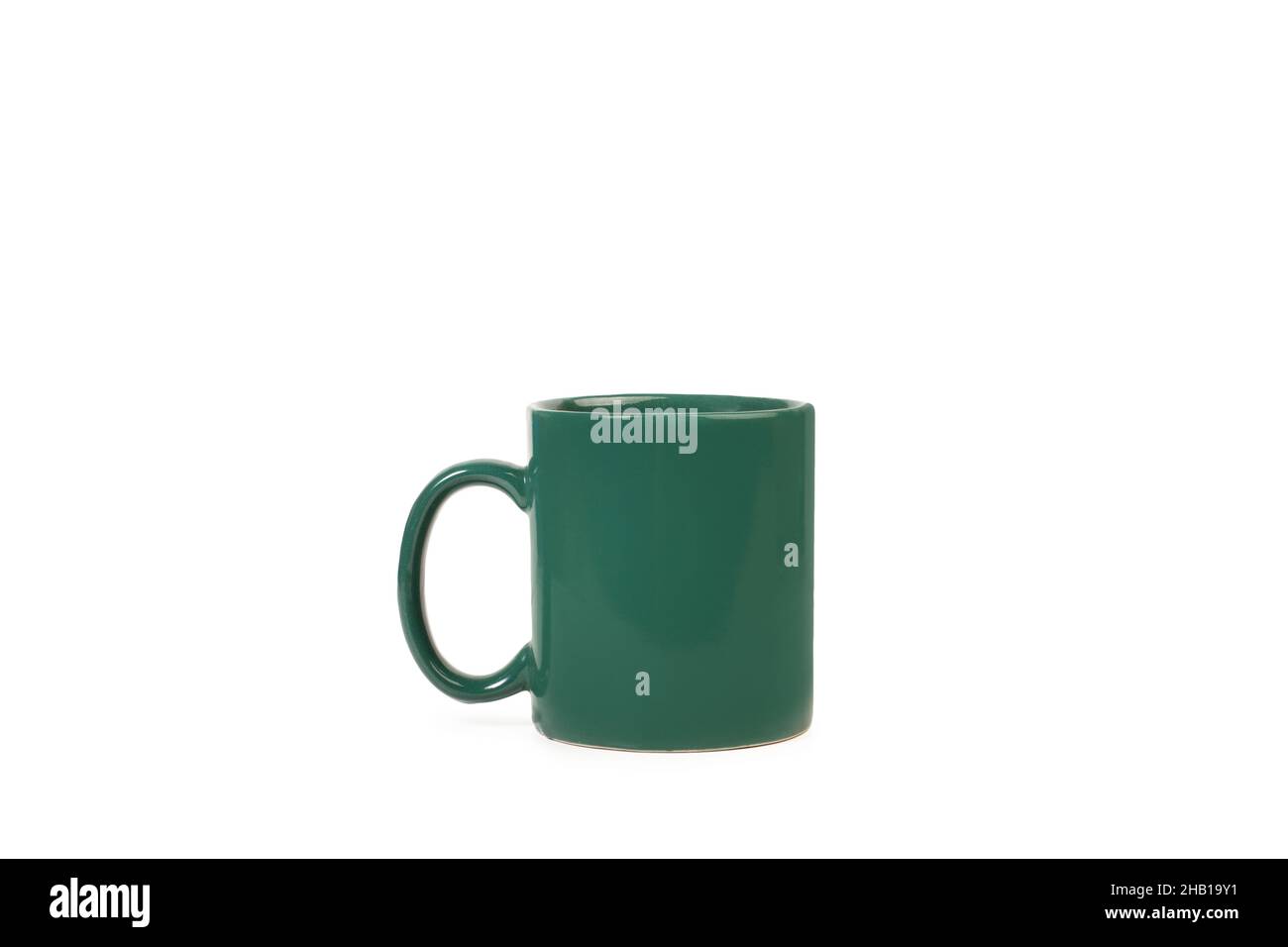 Green mug isolated on a white background with copy space Stock Photo ...