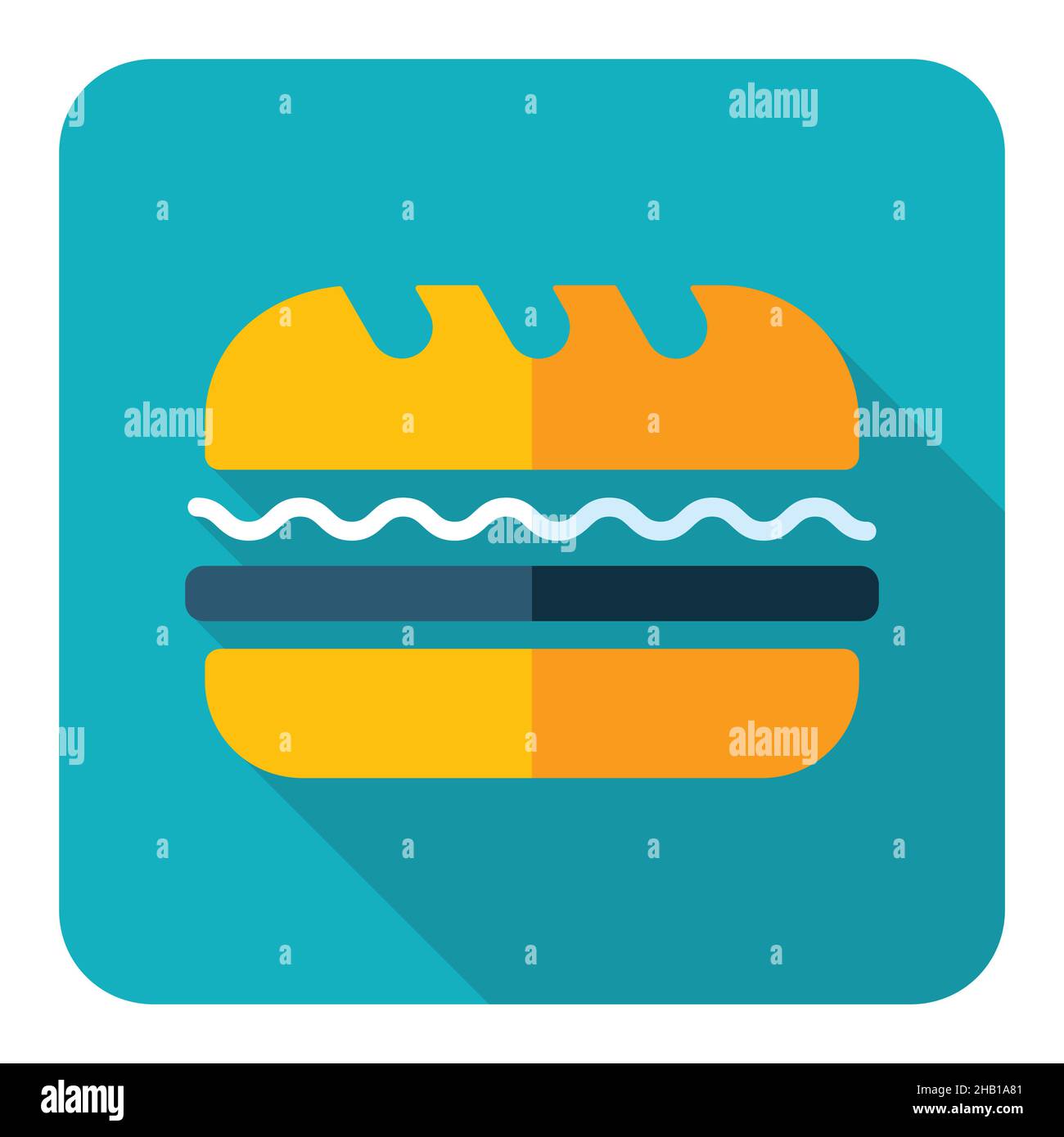 Subway Sandwich vector flat icon. Fast food sign. Graph symbol for ...