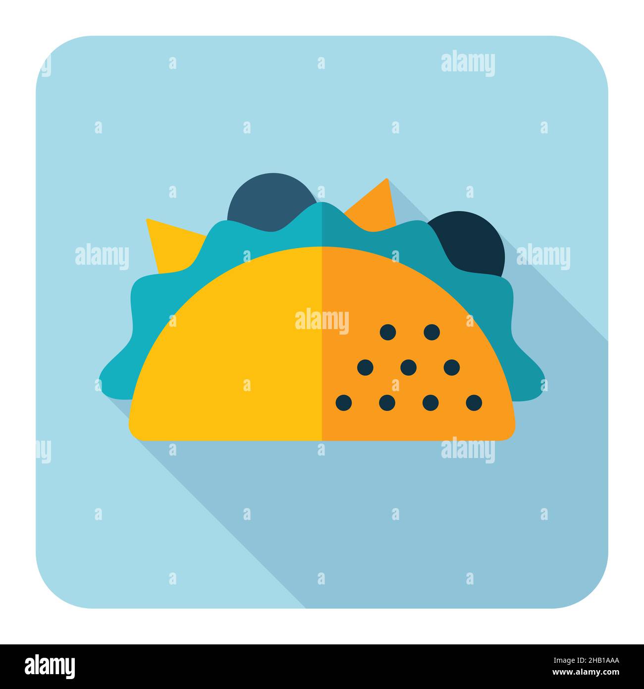 Taco vector flat icon. Fast food sign. Graph symbol for cooking web ...