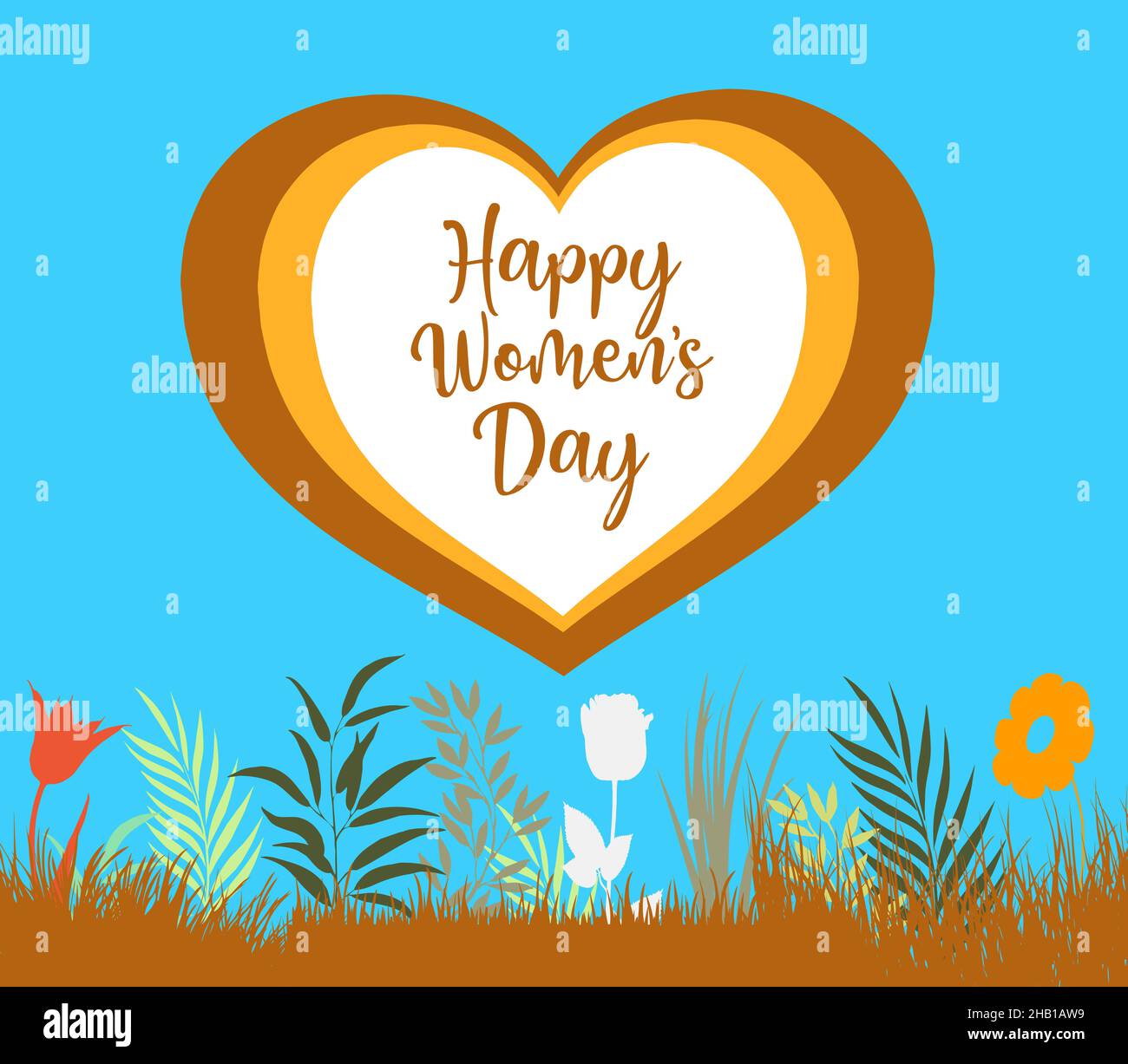 International Women's Day, 8 March congratulation template Stock Photo ...