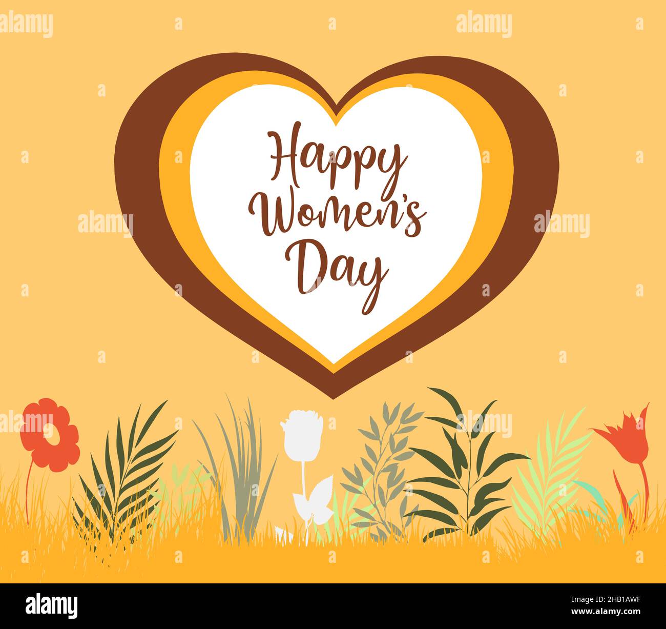 International Women's Day, 8 March congratulation template Stock Photo ...