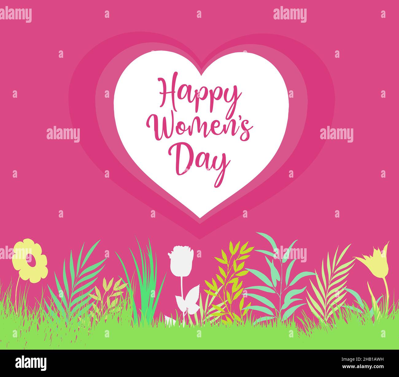 International Women's Day, 8 March congratulation template Stock Photo ...