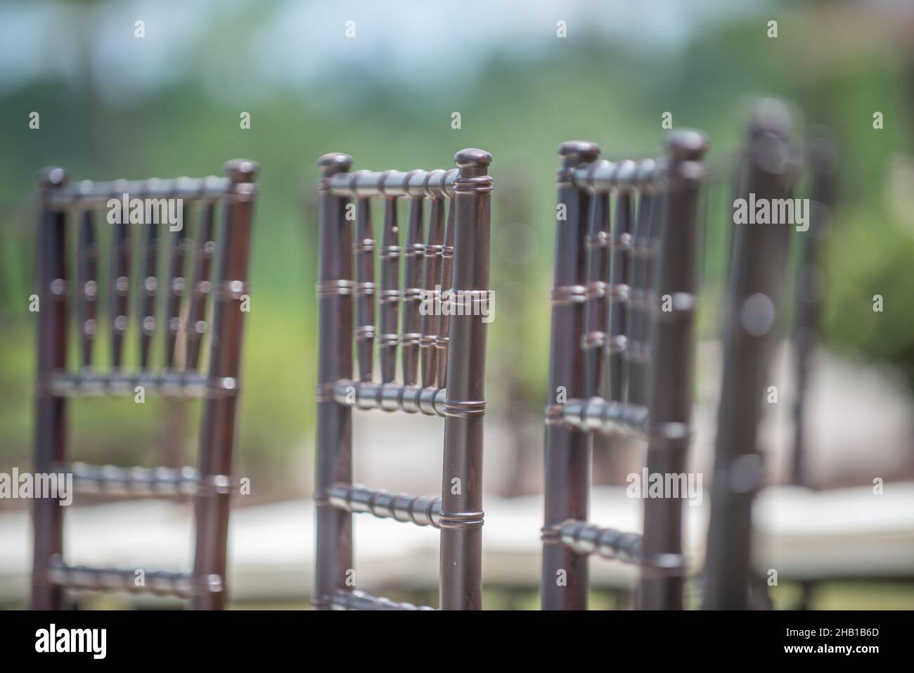 Unique round spiral chair pattern wedding ceremony setting at rolling ...