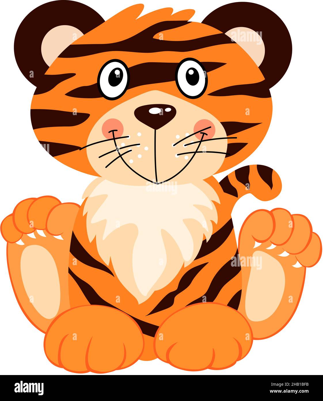 Funny tiger isolated on white Stock Photo - Alamy