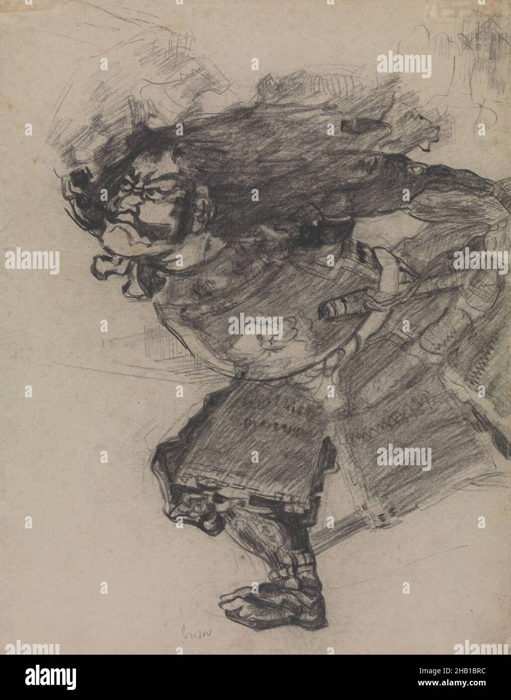 Chinoiserie, a warrior, James Ensor, 1885, drawing, 1885, Belgian Art Stock Photo - Alamy