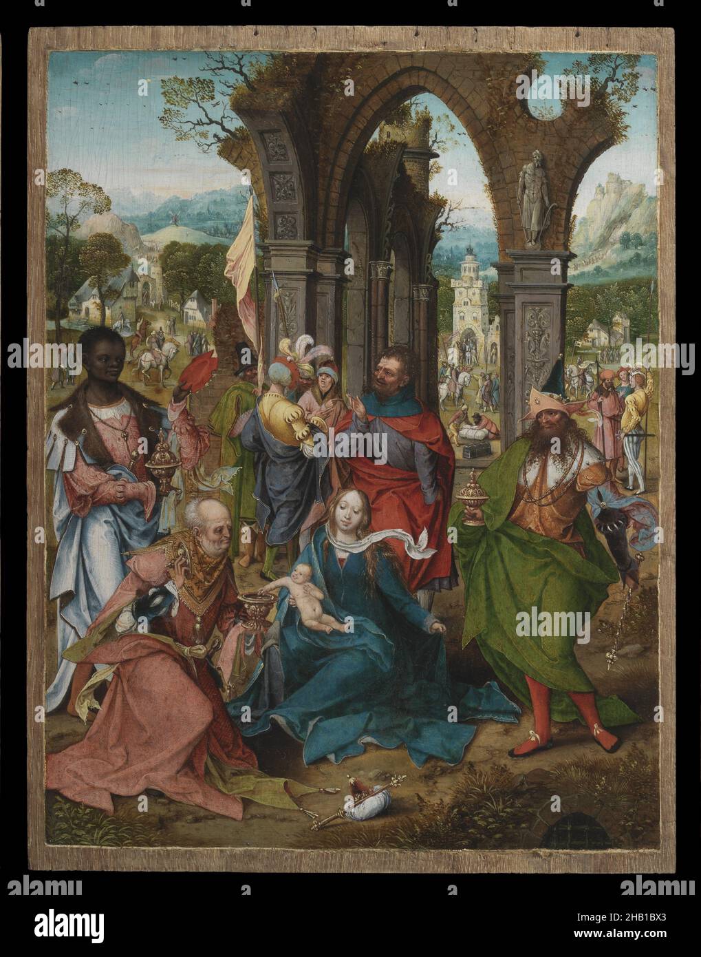 Adoration by the Kings, Master of the Adoration in Antwerp, painting, 16th century, Belgian Art ...