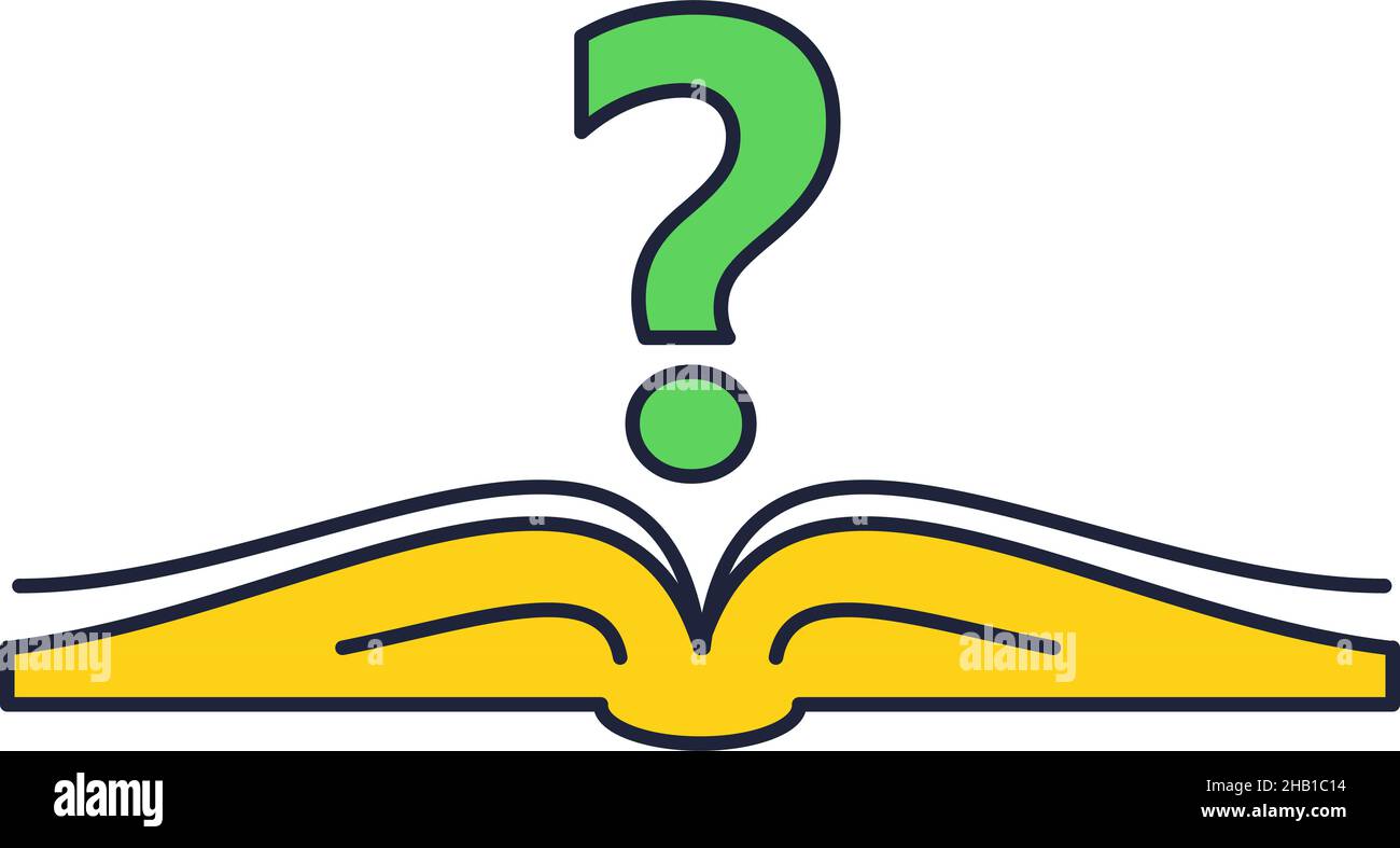 Question mark over book icon vector help handbook Stock Vector Image ...