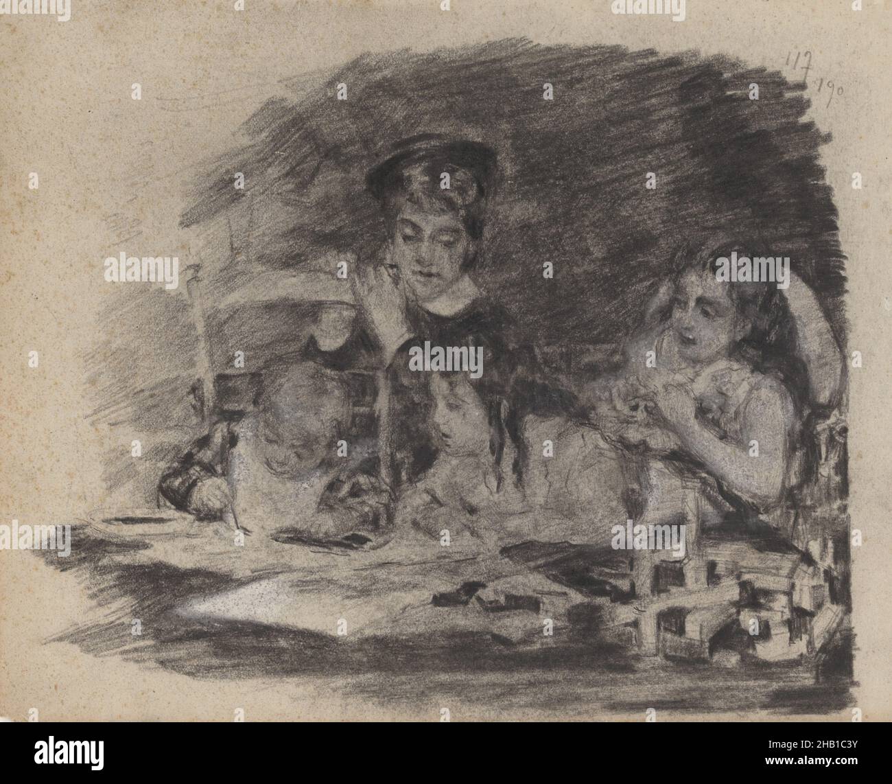 The master painter, James Ensor, circa 1880-1890, drawing, Belgian Art ...