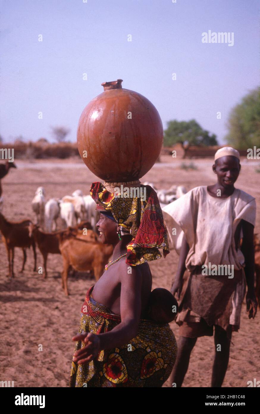 Life in the Sahel region of northern Nigeria, west Africa, early 1980s ...