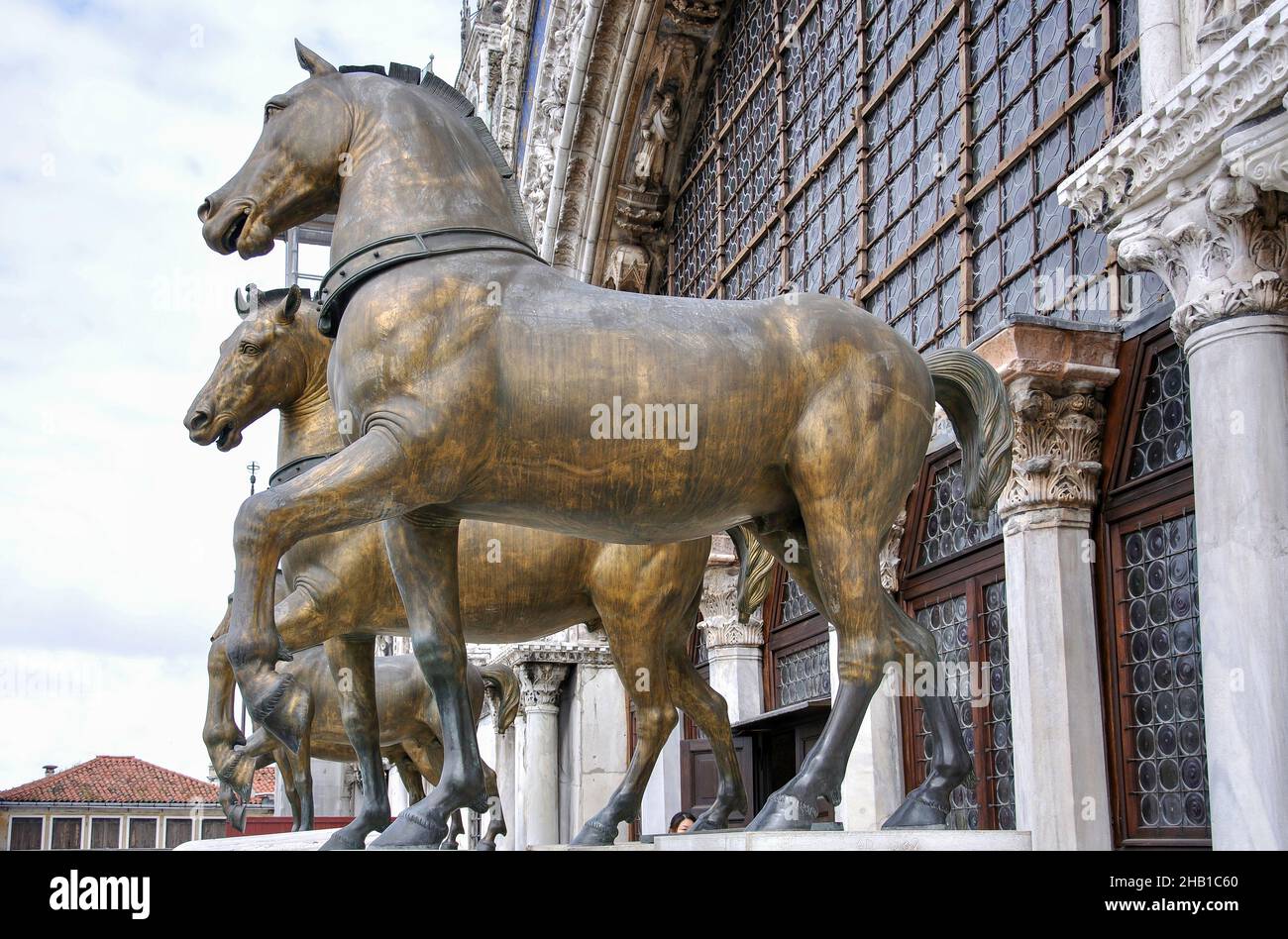 The Horses of Saint Mark, St Mark's Basilica, St Mark's Square, Venice (Venezia), Veneto Region ...