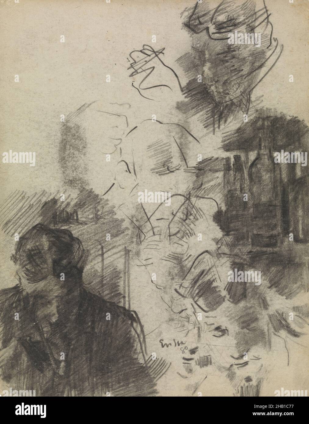 The painter Alfred William Finch, study with bottles, James Ensor, 1880 ...