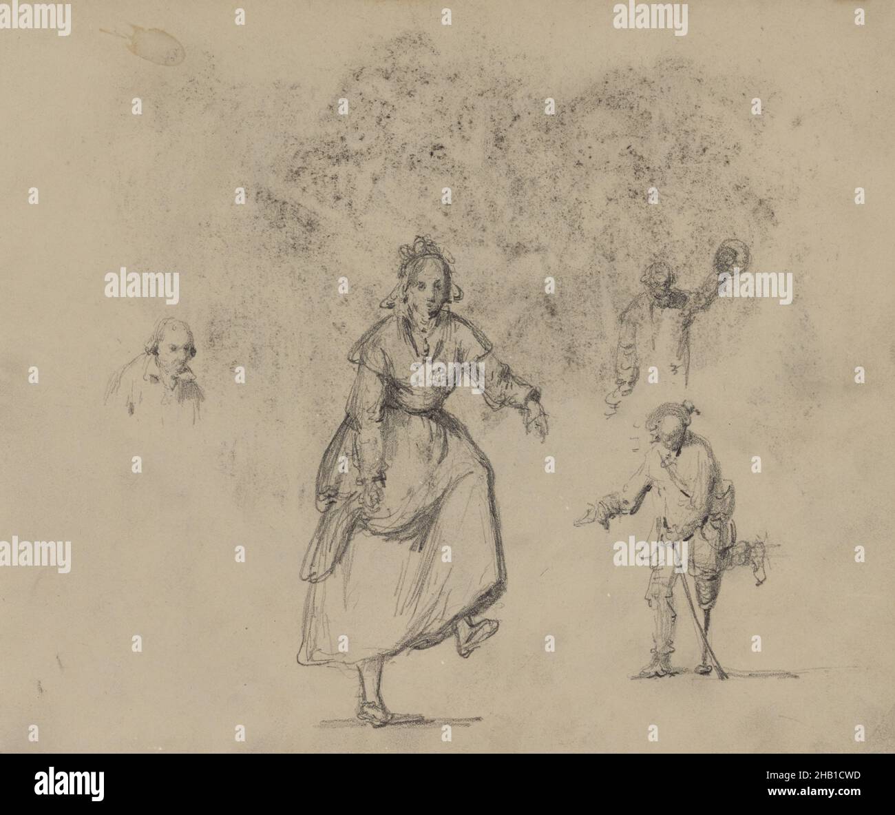 Figures, James Ensor, drawing, Belgian Art Stock Photo - Alamy