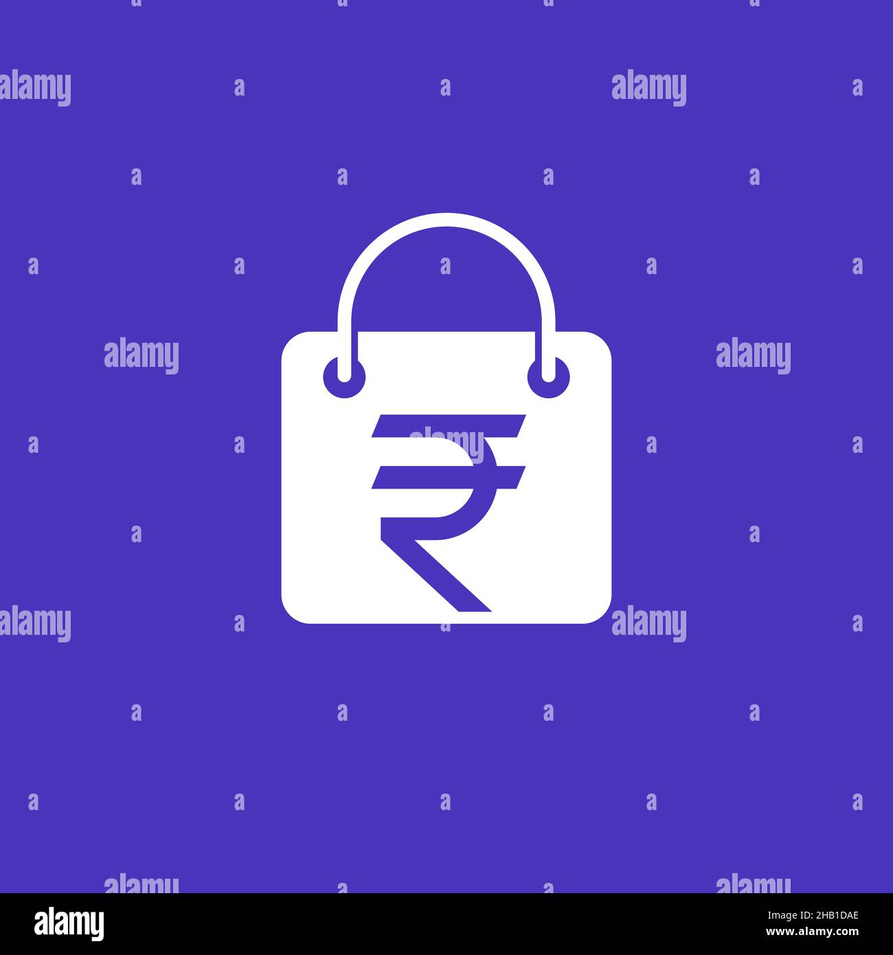 Shopping bag icon with a rupee sign Stock Vector Image & Art - Alamy