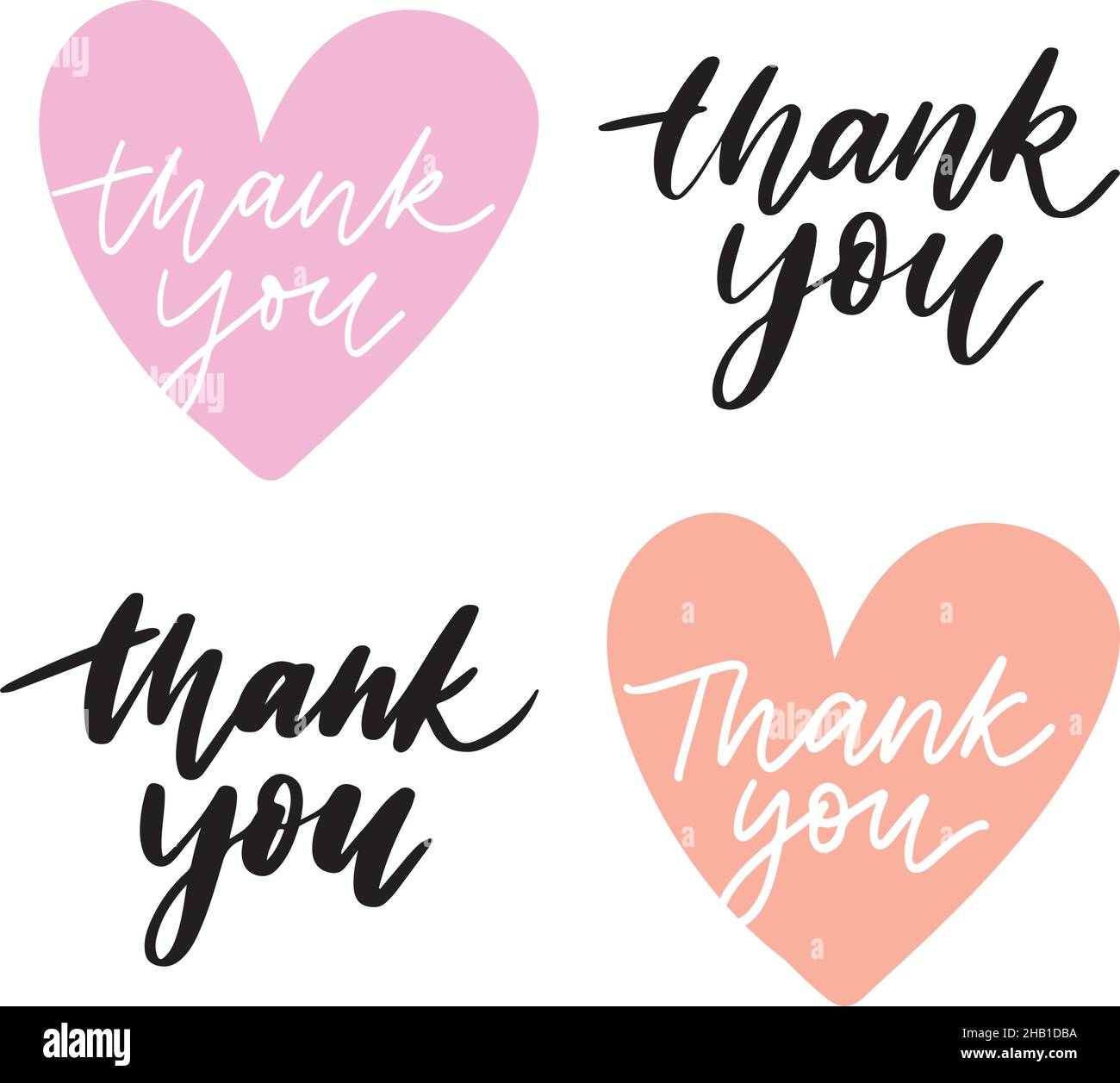 Thank You inscription on paper sticker, vector Stock Vector Image & Art ...
