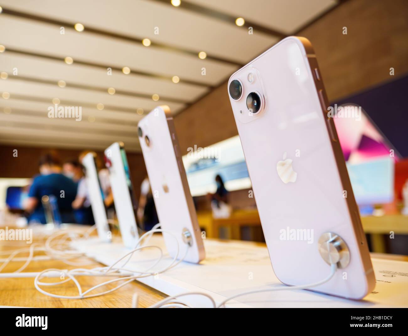 iPhone 13 pro smartphones including the Max version inside Apple Store ...