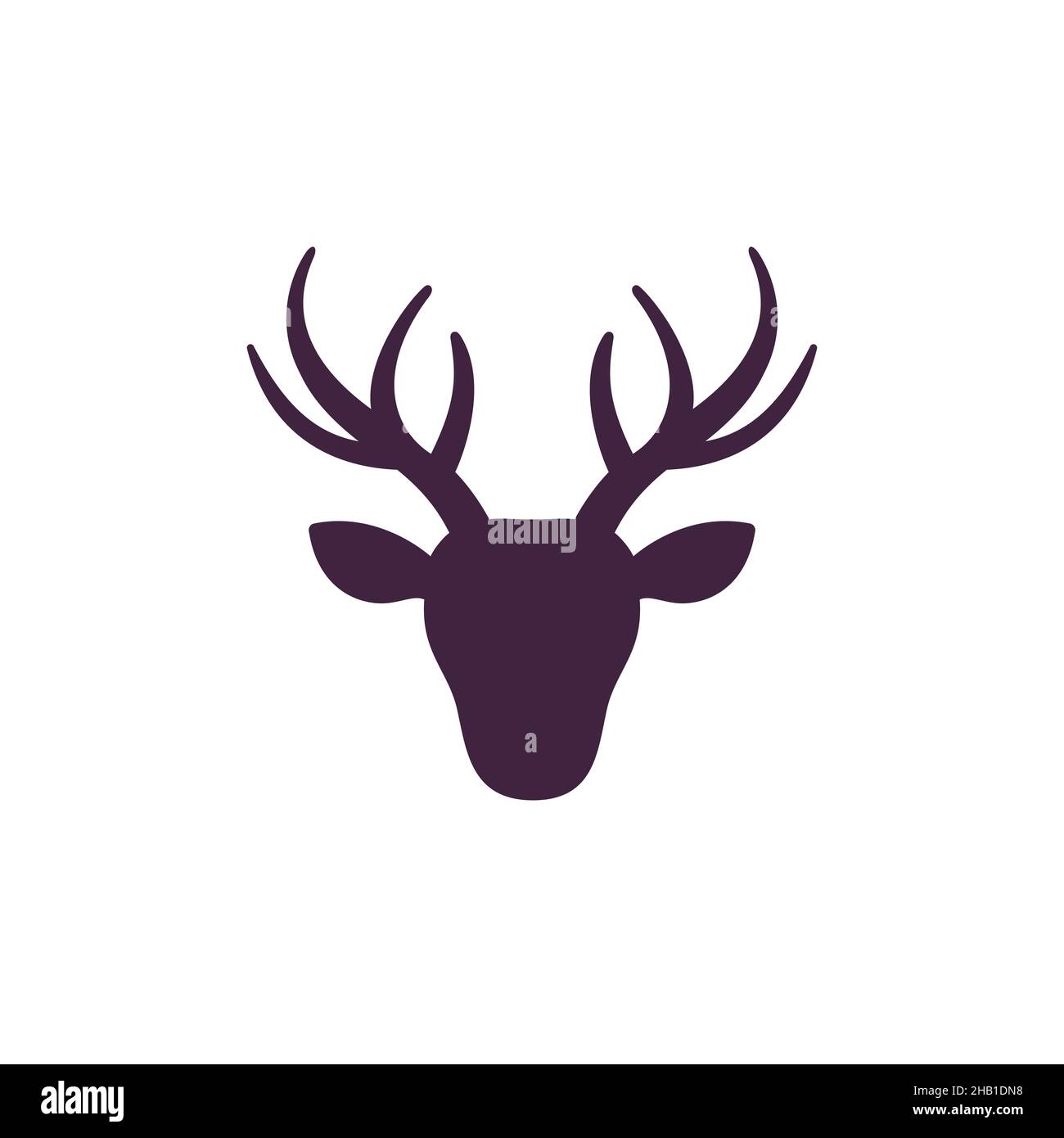 deer head, stag icon on white Stock Vector Image & Art - Alamy