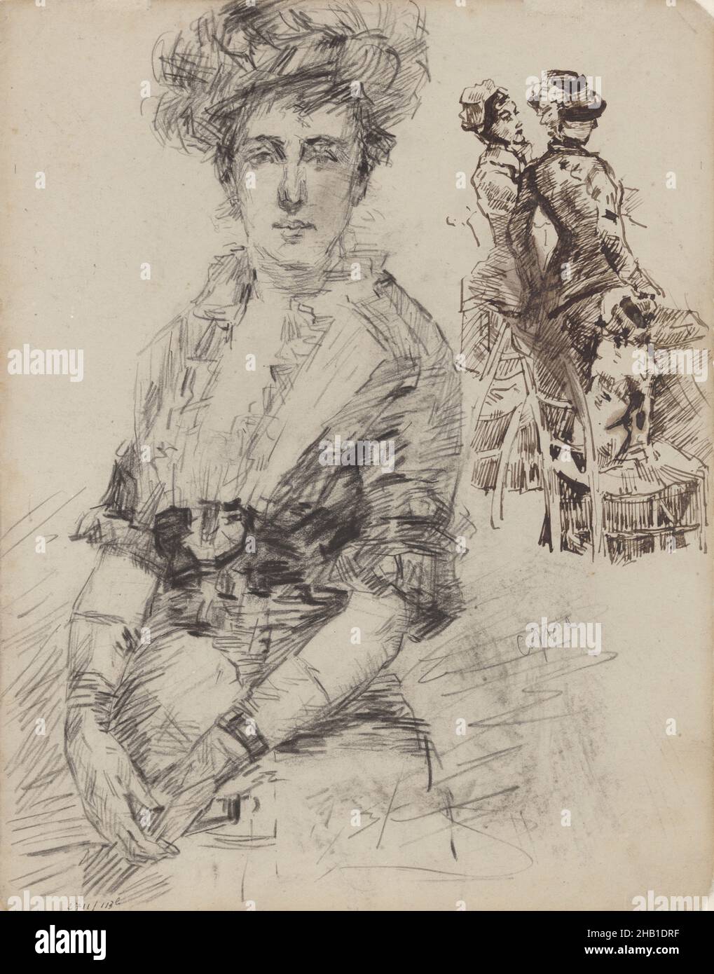 Madame Gratiot, James Ensor, 1880, drawing, between circa 1880 and ...