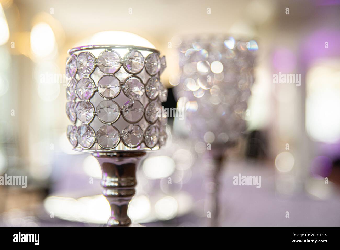 Silver candlestick centerpiece round hi-res stock photography and ...