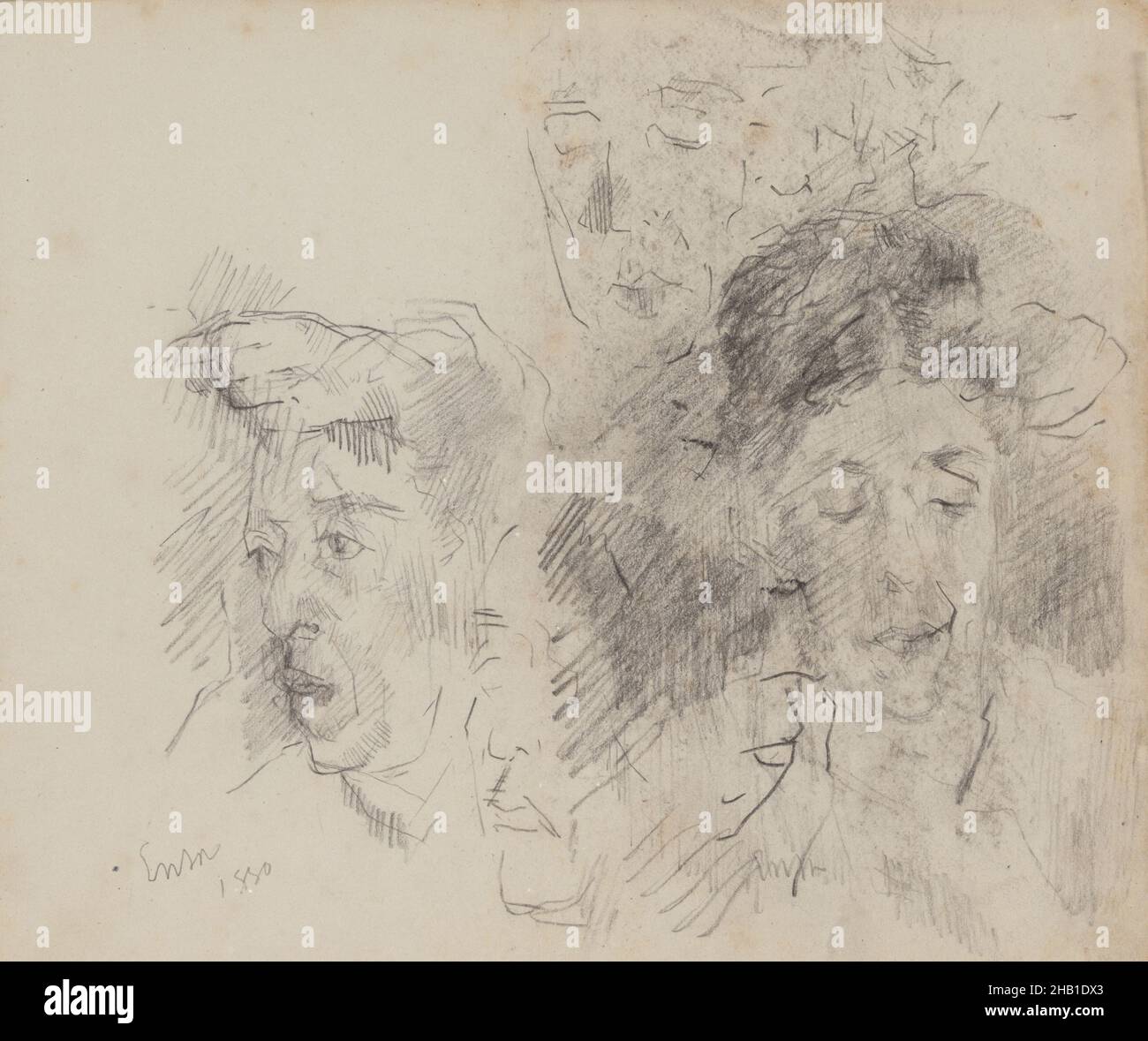 Mother of Ensor, James Ensor, 1880, drawing, 1880, Belgian Art Stock ...