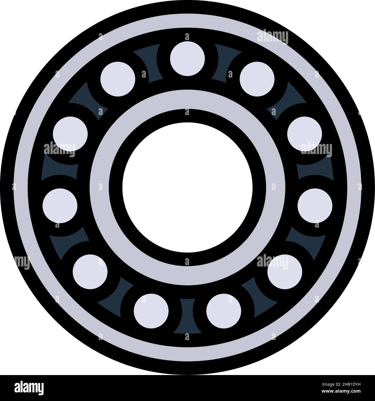 Bearing Icon. Editable Bold Outline With Color Fill Design. Vector ...