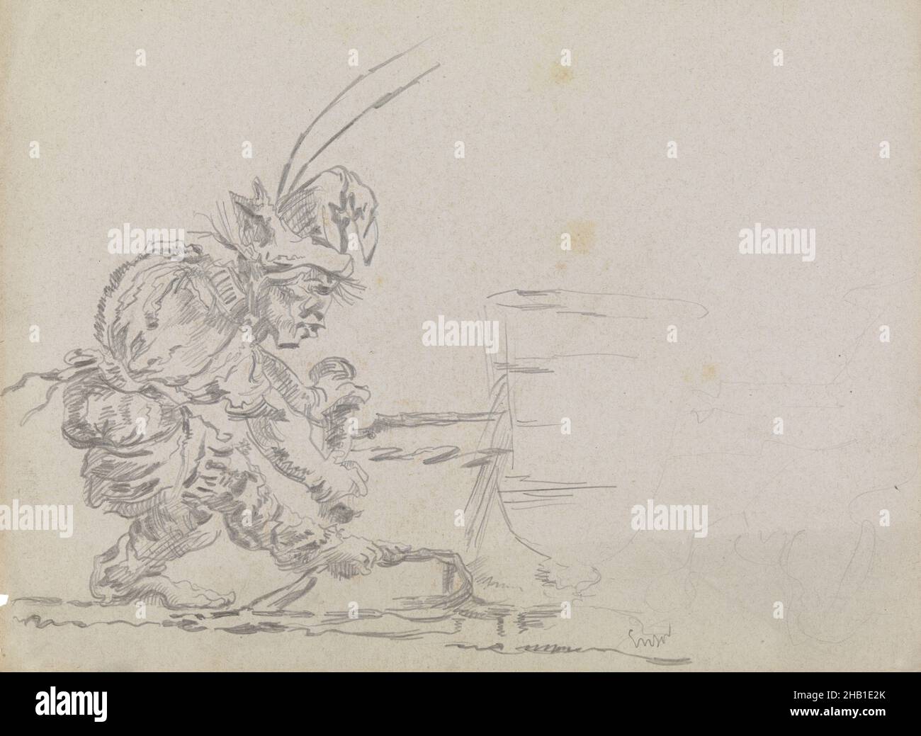 Jester, James Ensor, circa 1880-1890, drawing, Belgian Art Stock Photo ...