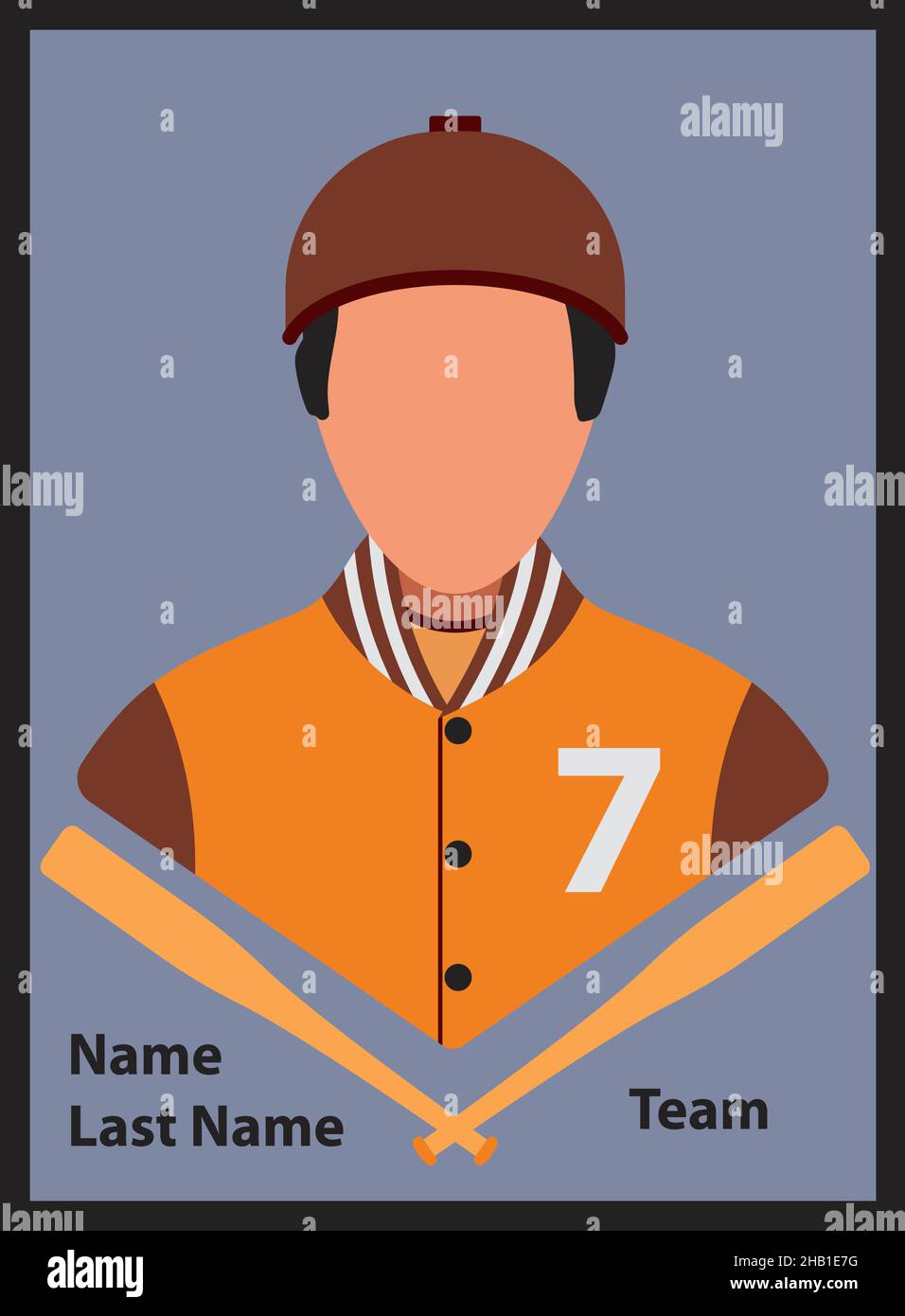 Baseball Card Icon. Flat Color Design. Vector Illustration Stock Vector ...