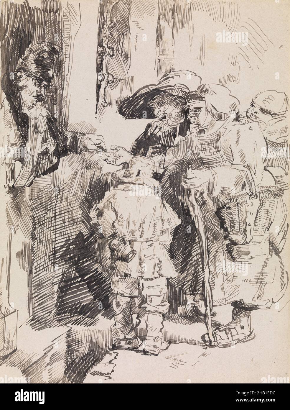 Alms drawing hi-res stock photography and images - Alamy