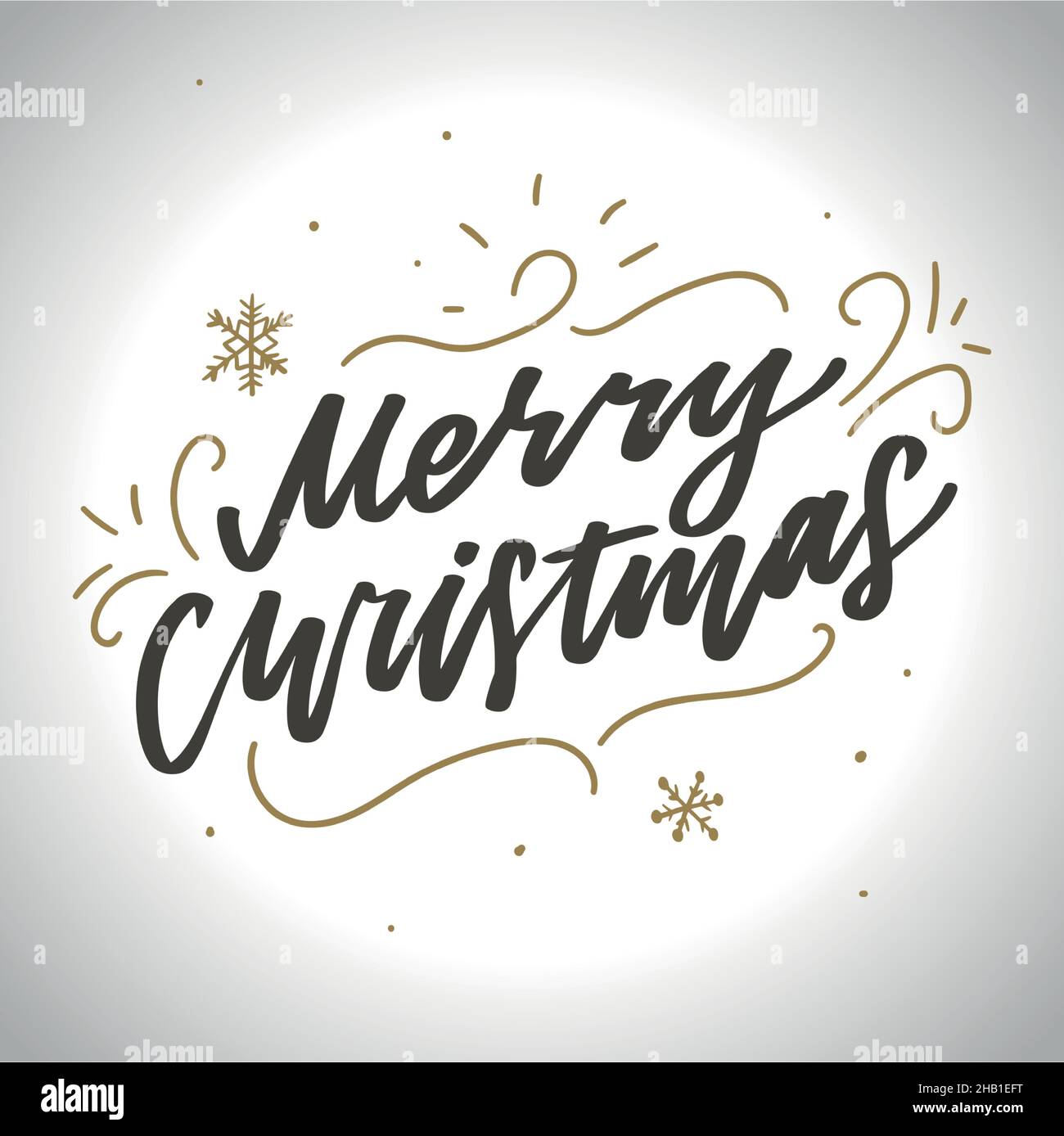 Merry Christmas Lettering Text Vintage Background With Typography Stock