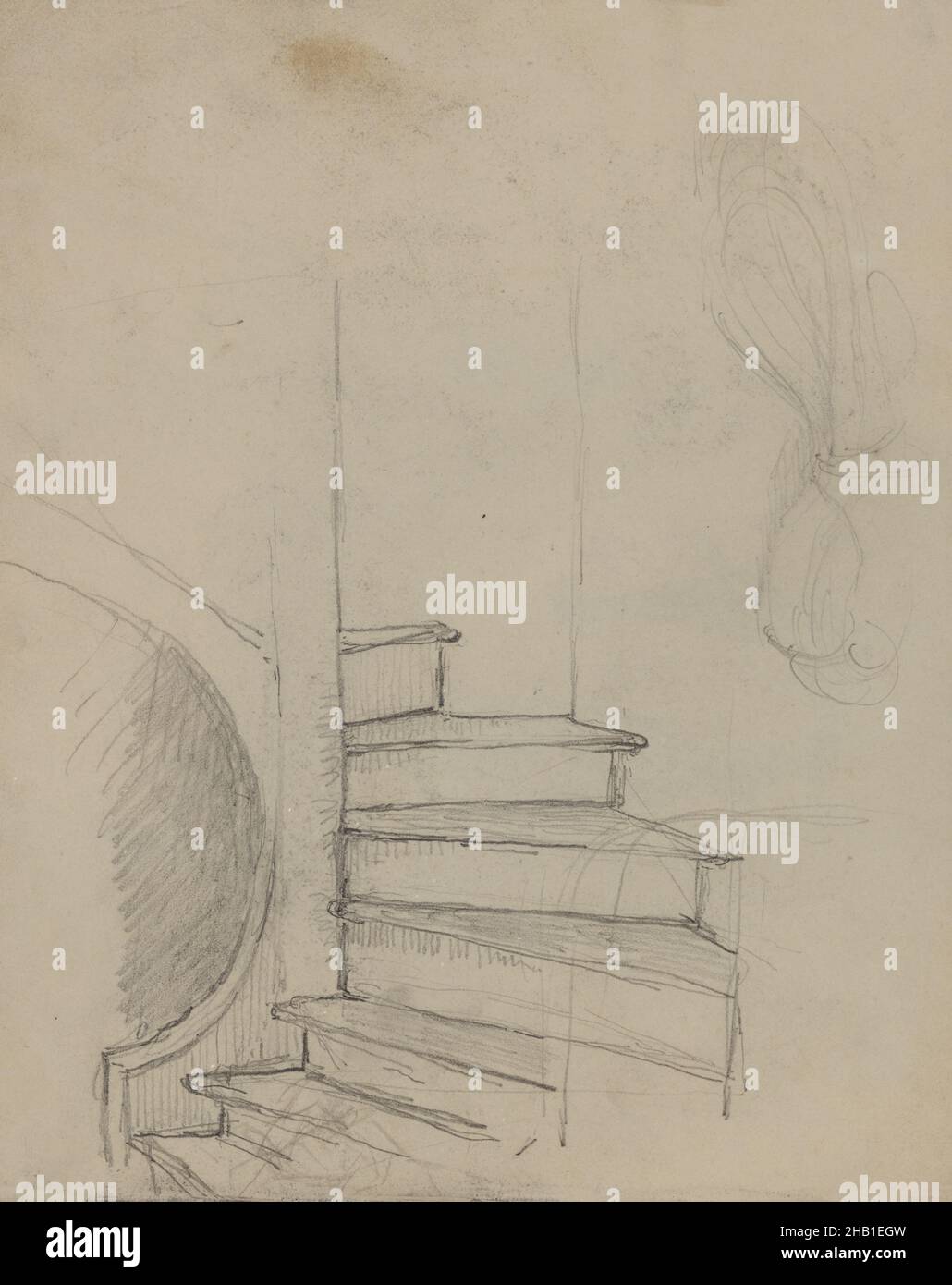 Winding staircase, James Ensor, drawing, Belgian Art Stock Photo - Alamy