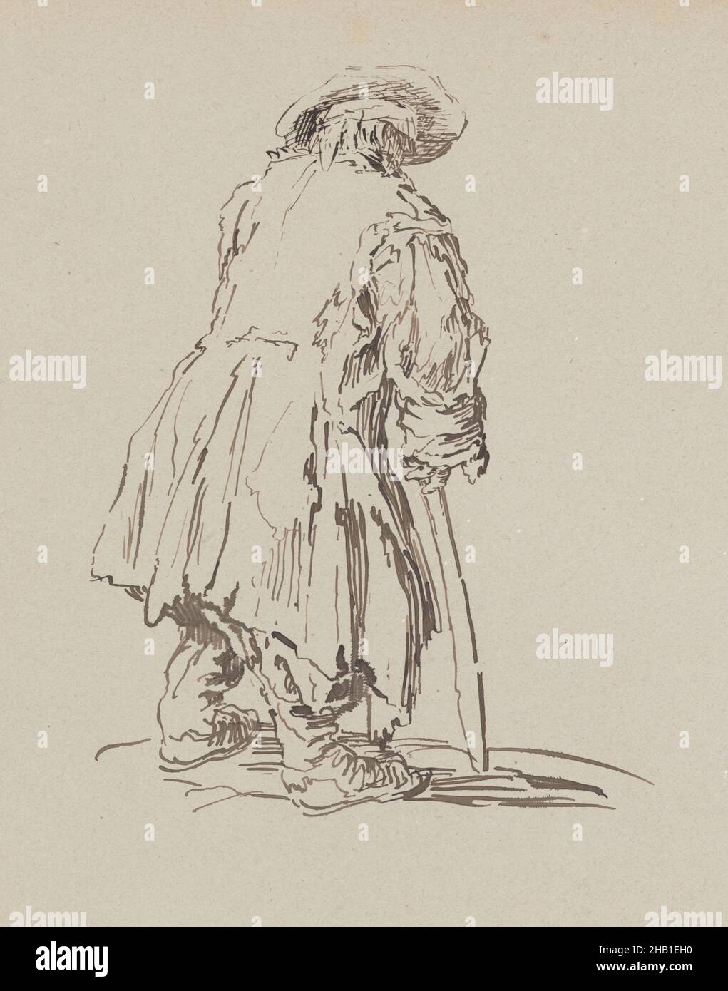 Elderly man, James Ensor, circa 1880-1890, drawing, Belgian Art Stock ...