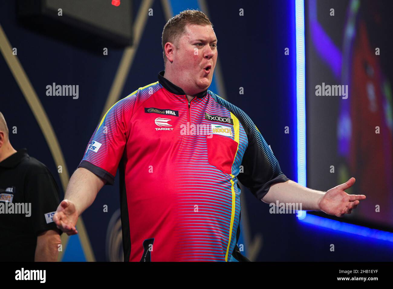 Ricky Evans celebrates after winning a set during day two of the ...
