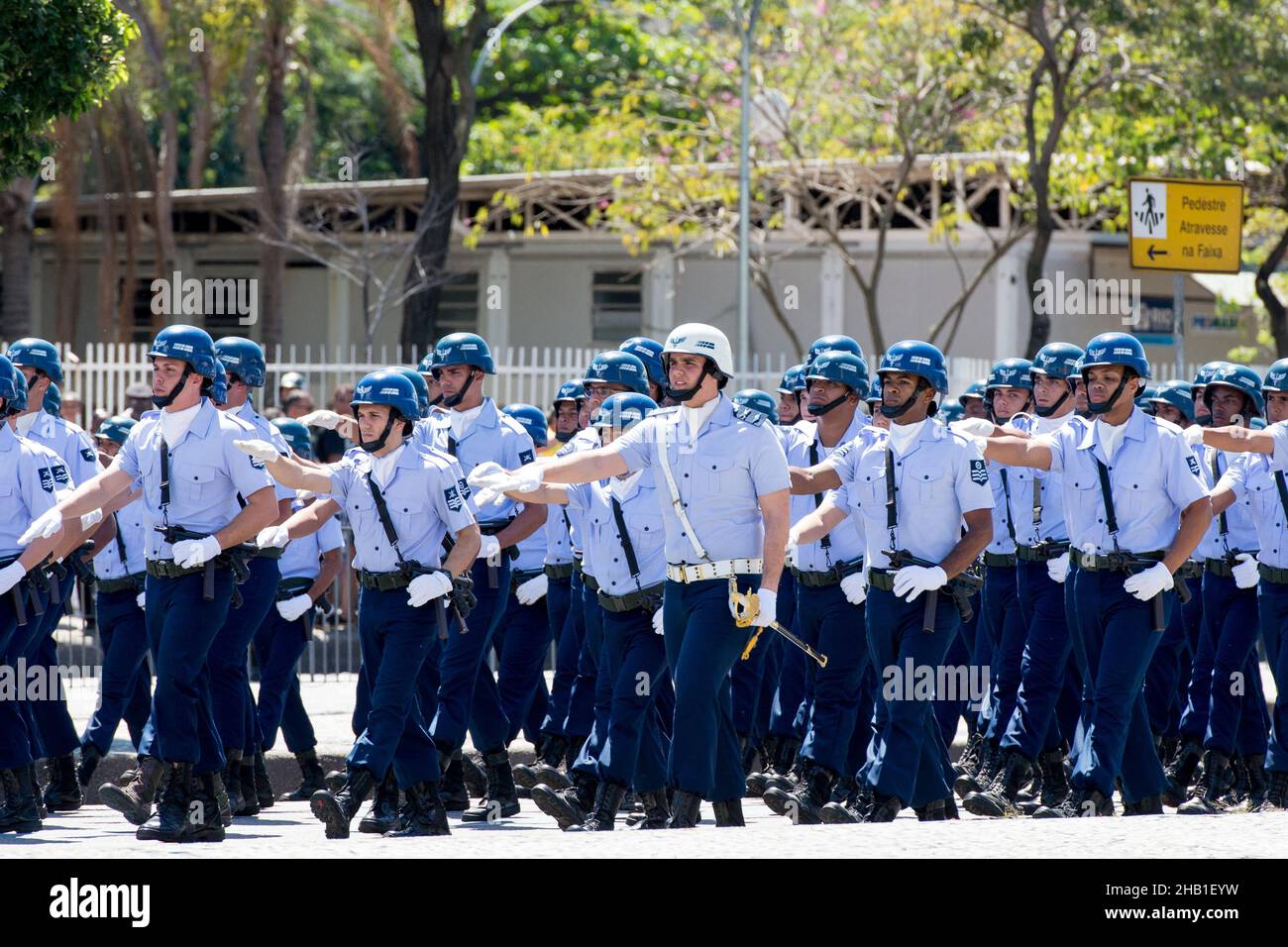 Rio de Janeiro, Brazil - September 7, 2018: Military civic parade ...