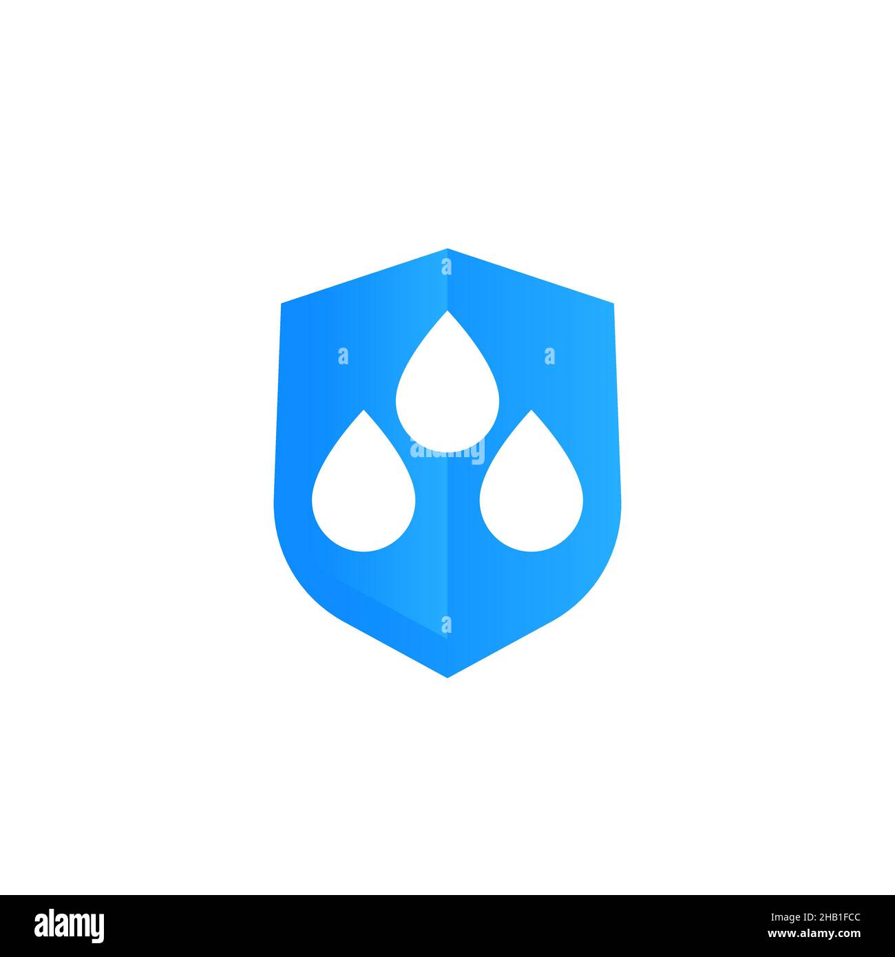 waterproof icon, shield and water drops Stock Vector Image & Art - Alamy