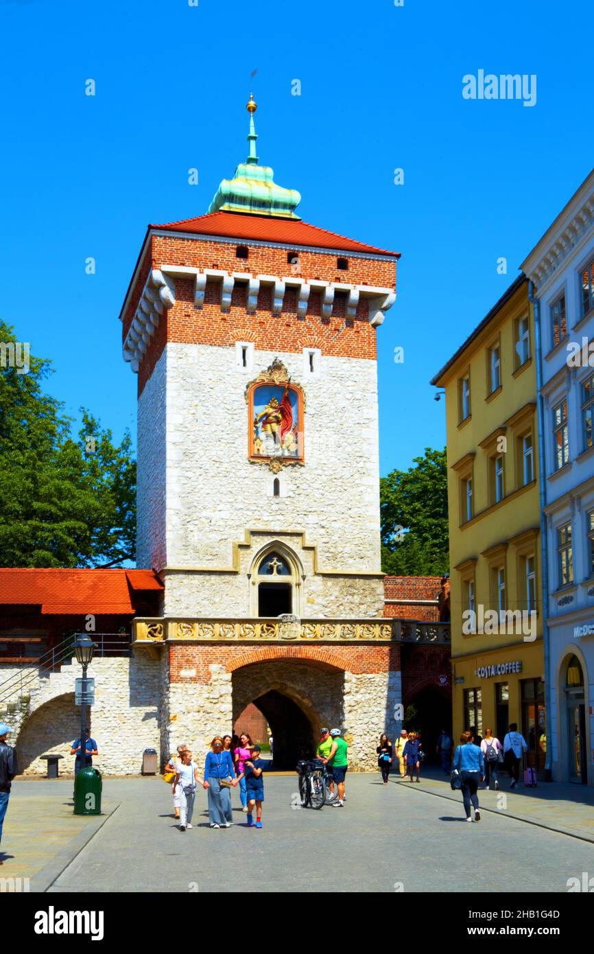 Poland, Cracow, Florian Gate Stock Photo - Alamy
