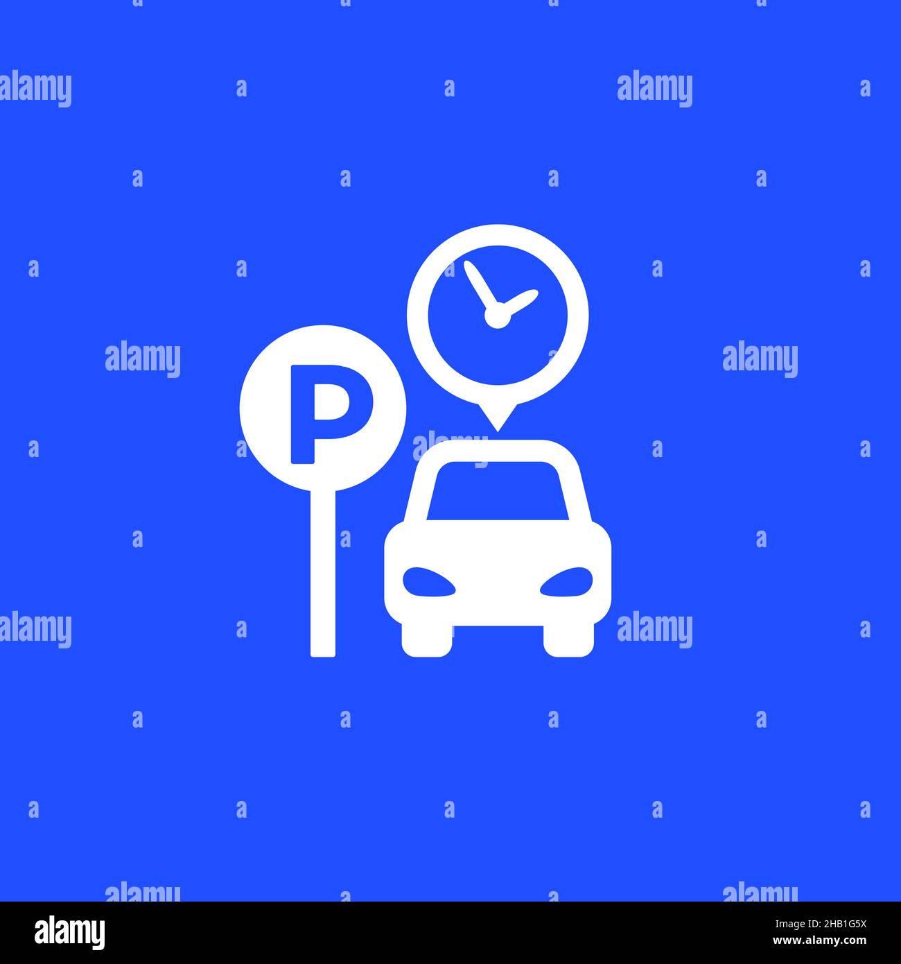 Car parking and clock Stock Vector Images - Alamy