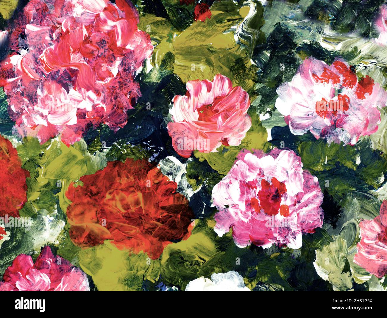 Bright Colorful Flower Paintings