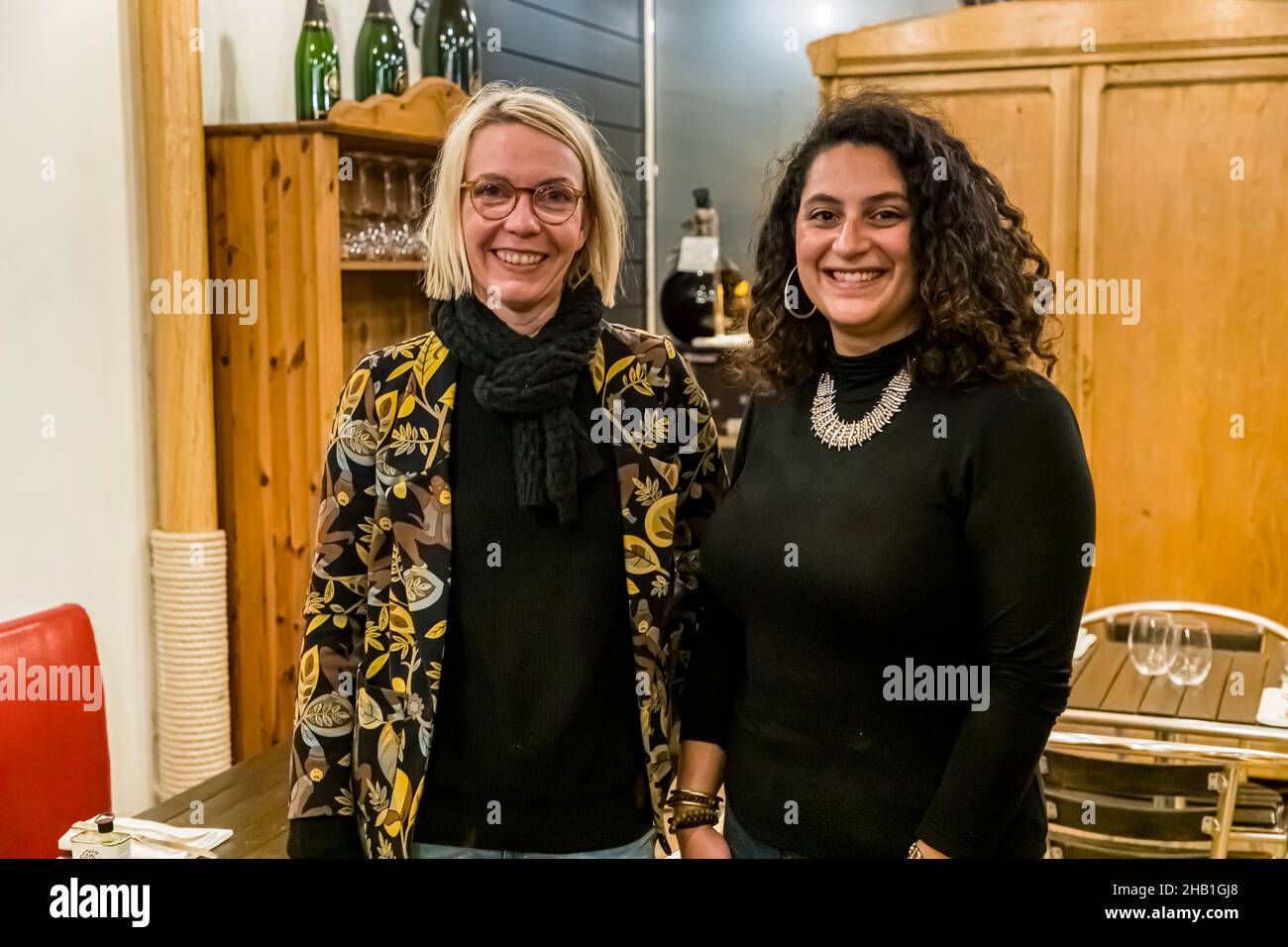 Food journalist Angela Berg and Sakina Salhi of Restaurant Hestia in ...