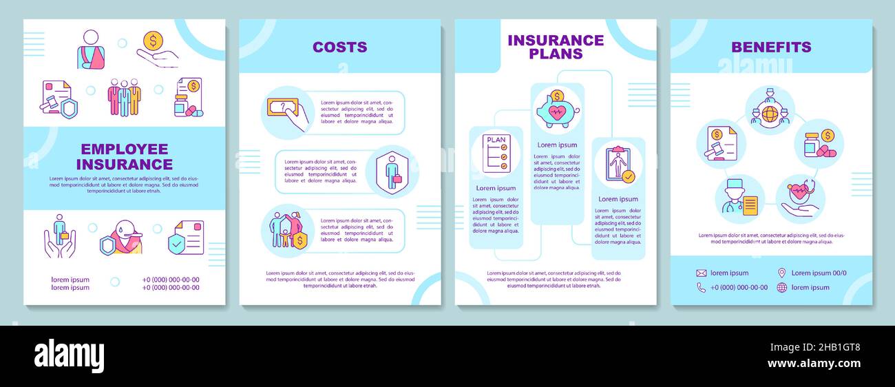 Employee insurance brochure template Stock Vector Image & Art - Alamy