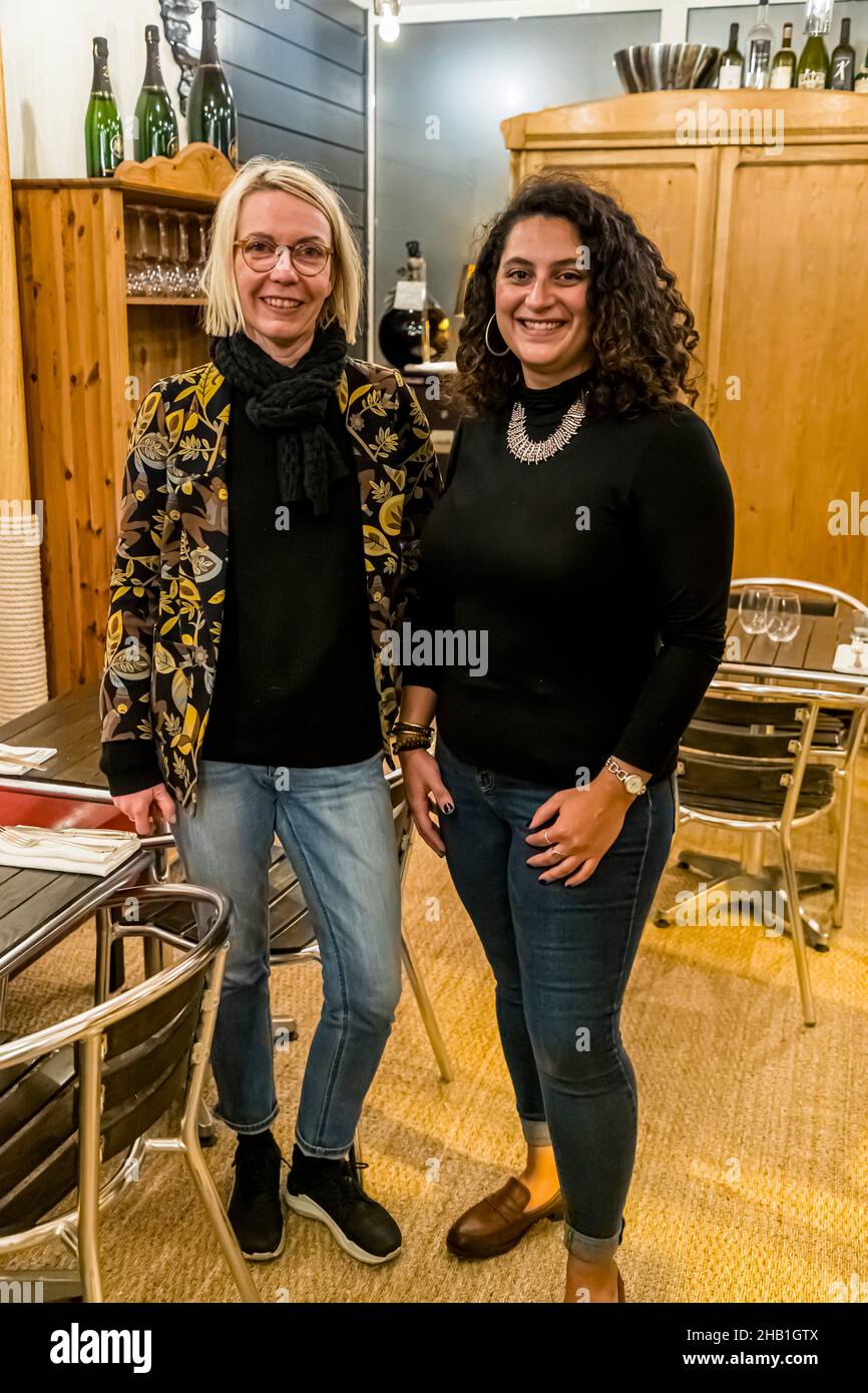 Food journalist Angela Berg and Sakina Salhi of Restaurant Hestia in ...