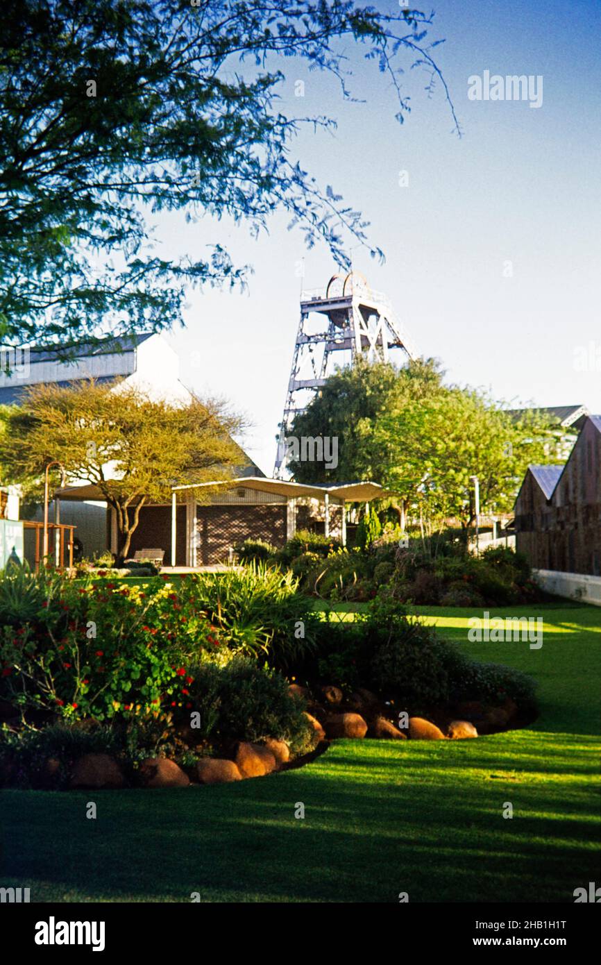 Pit head mining gear at Kimberley diamond mine, South Africa 1979 Stock ...