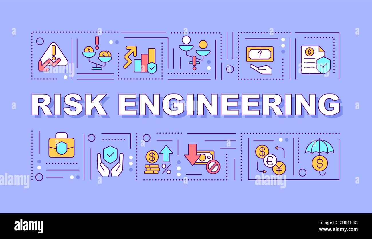 Risk engineering word concepts purple banner Stock Vector Image & Art ...